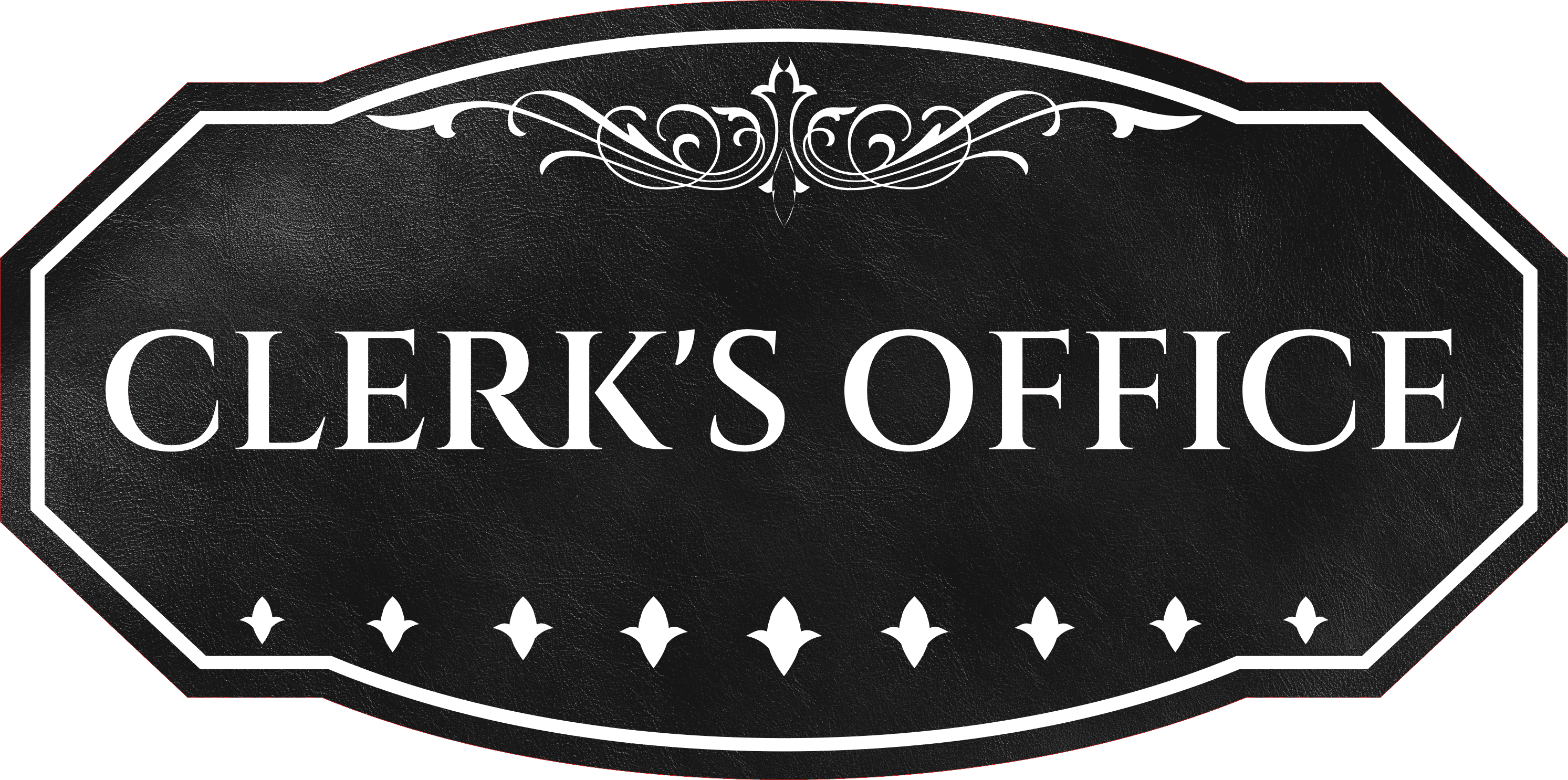 Victorian Plus Clerk's Office Wall or Door Sign Leather | Legal and ...