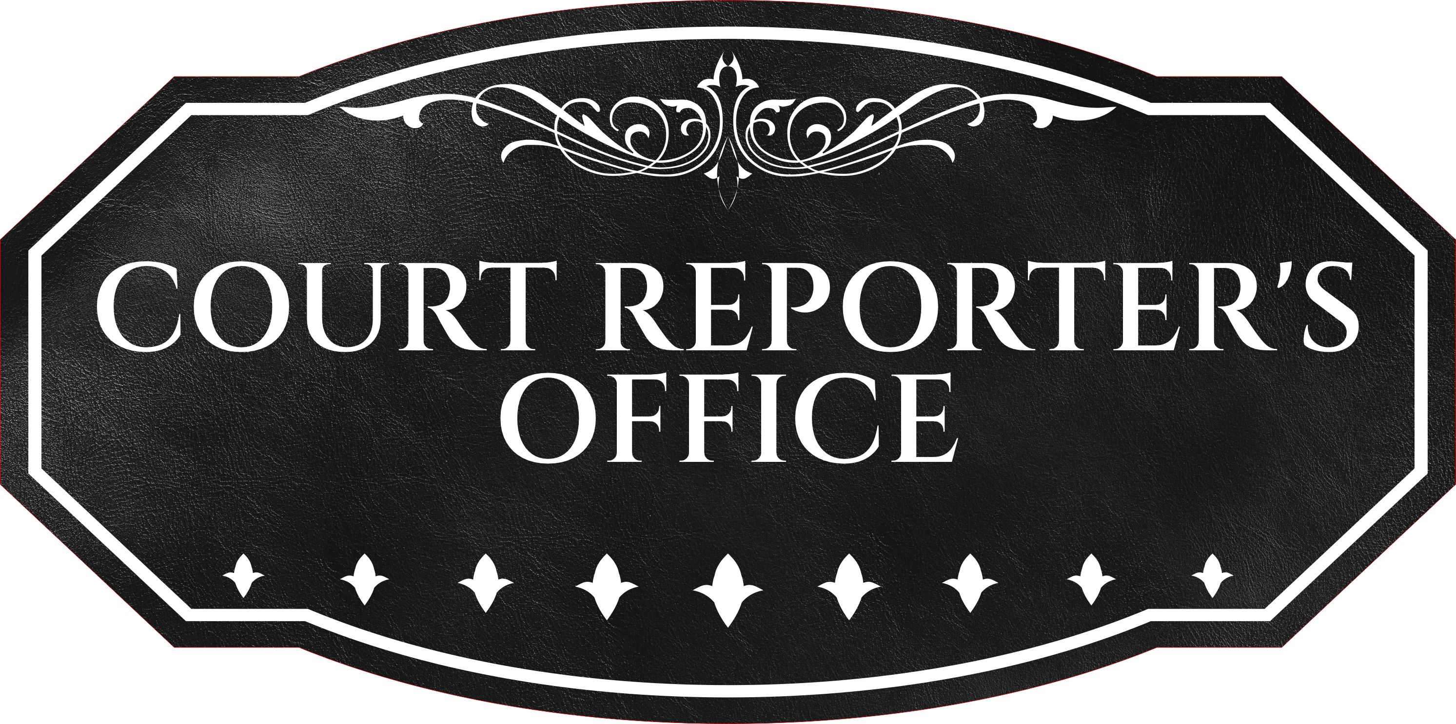 Victorian Plus Court Reporter's Office Wall or Door Sign Leather ...