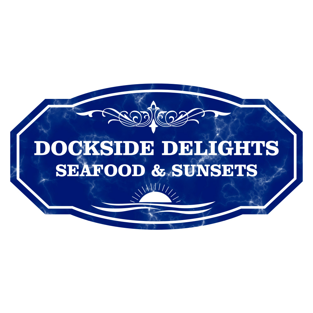 Victorian Plus Dockside Delights Seafood & Sunsets Wall or Door Sign ...