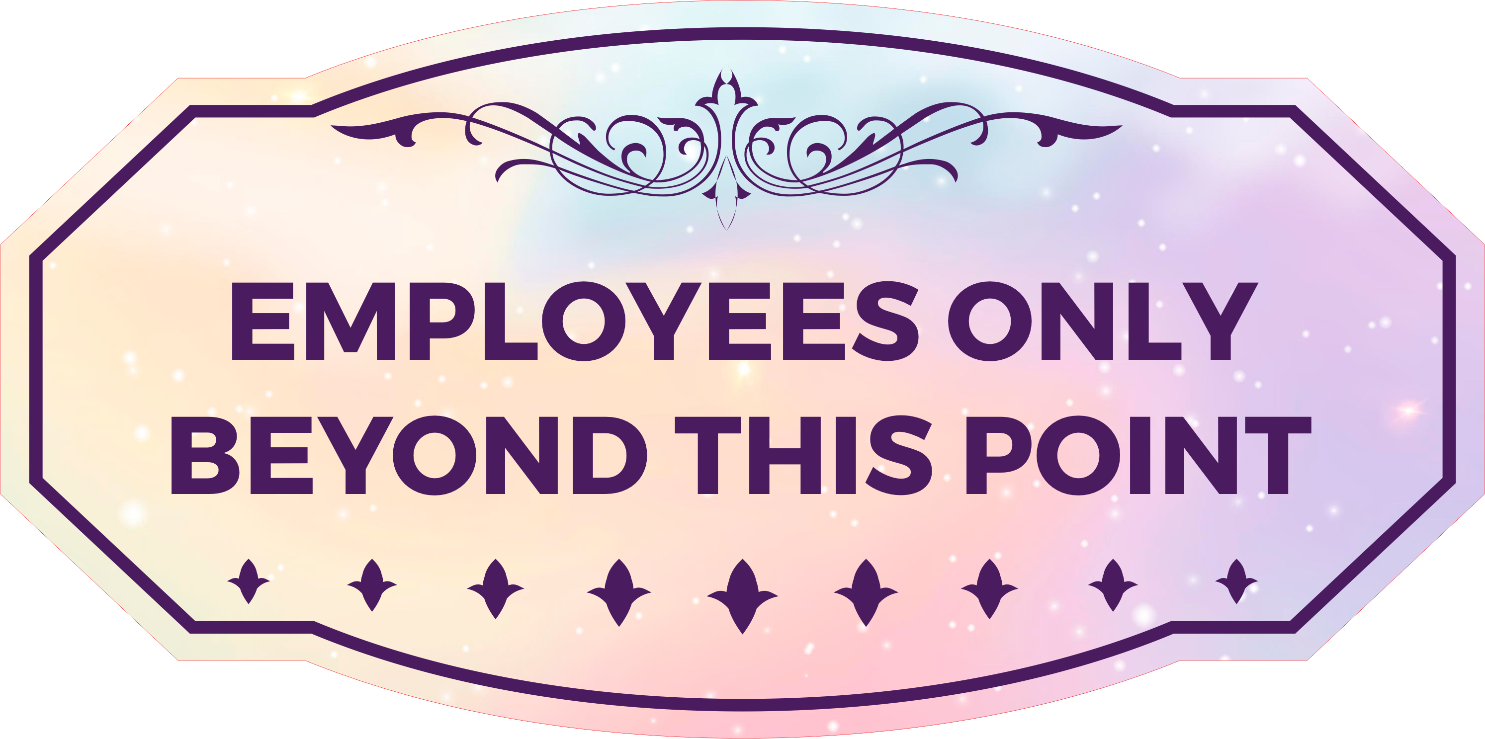 Victorian Plus Employees Only Beyond This Point Door or Wall Sign ...