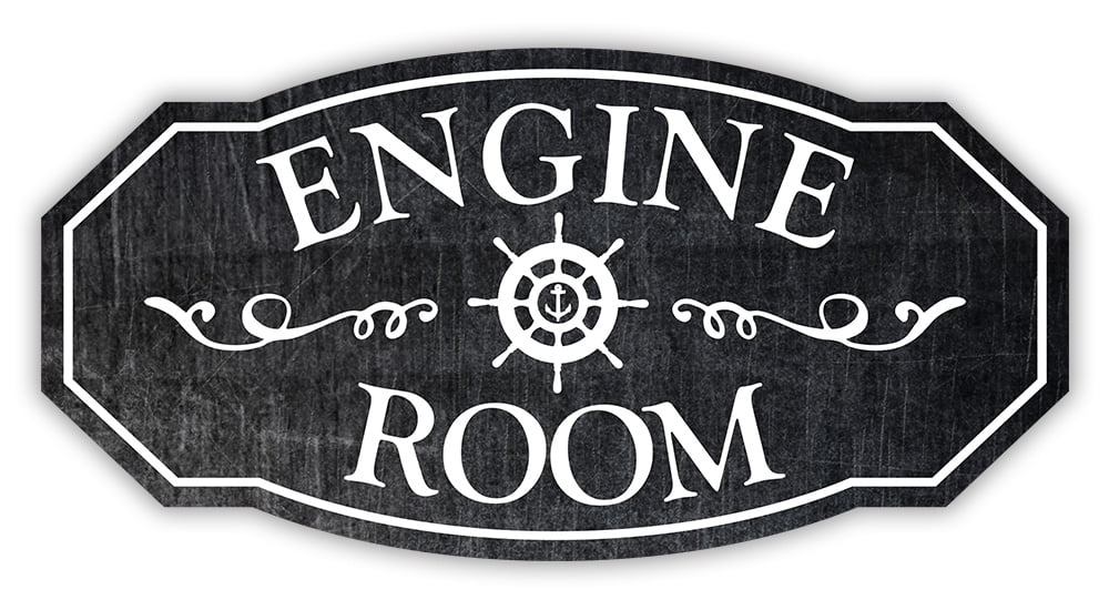 Victorian Plus Engine Room Wall or Door Sign | Easy Installation ...