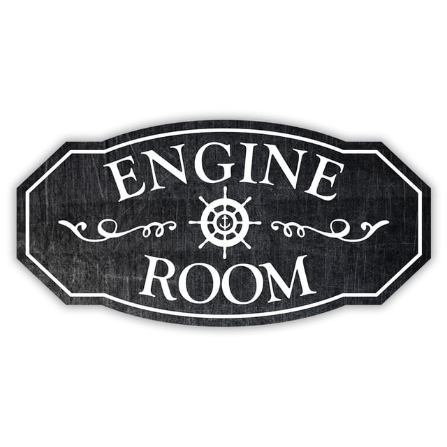 Victorian Plus Engine Room Wall or Door Sign | Easy Installation ...