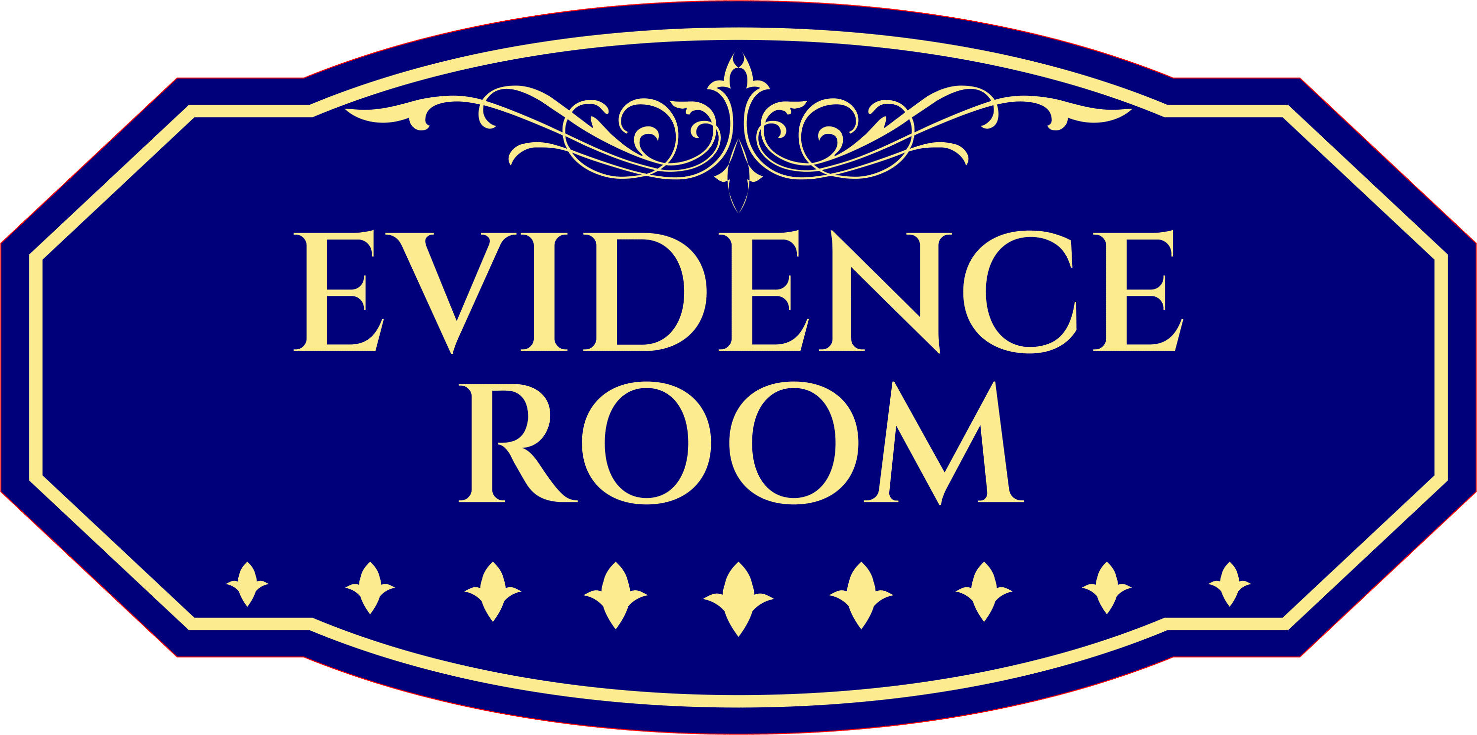 Victorian Plus Evidence Room Wall or Door Sign - Blue | Legal and ...