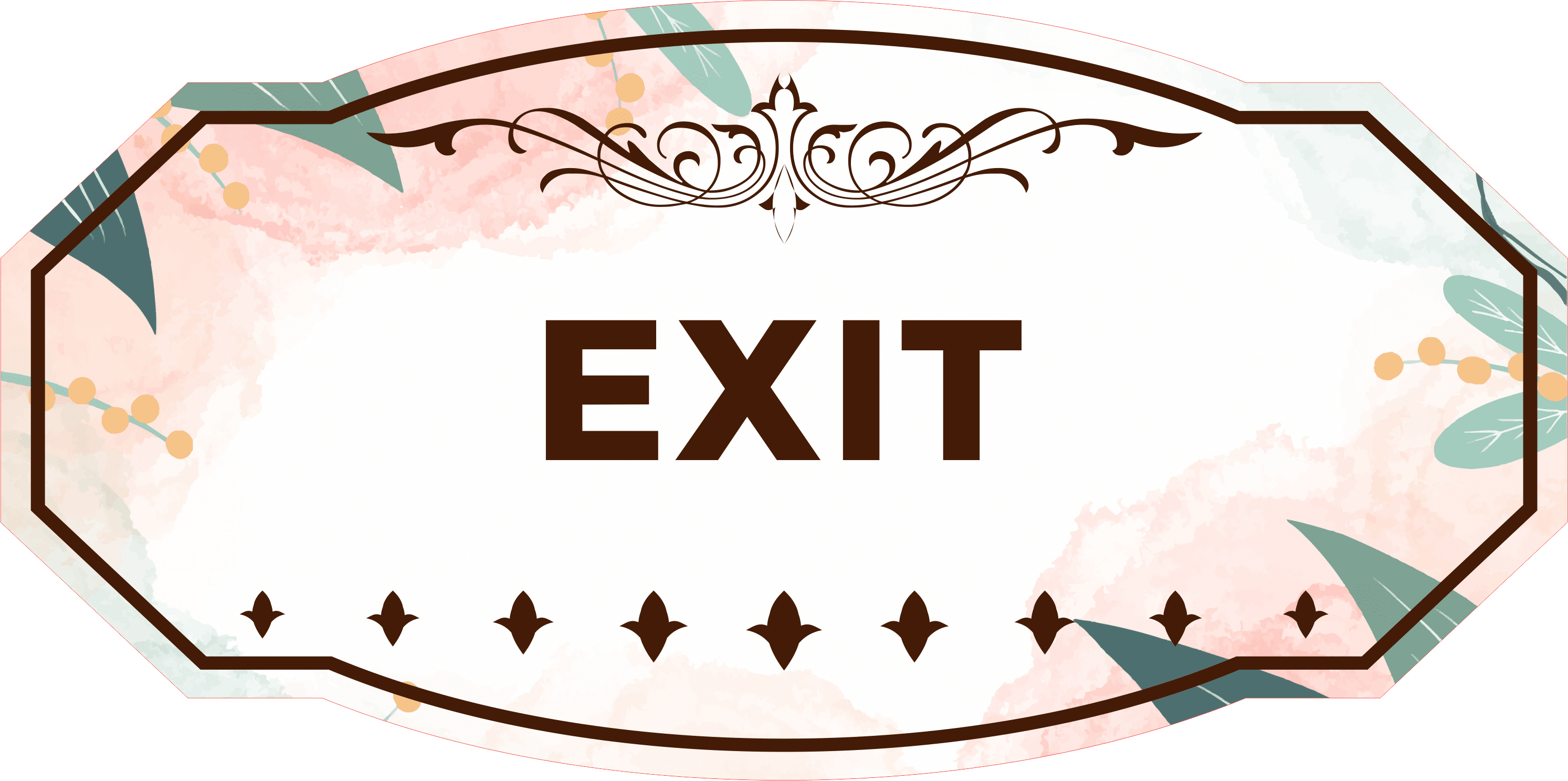 Victorian Plus Exit Door or Wall Sign | Colorful Business Signage ...