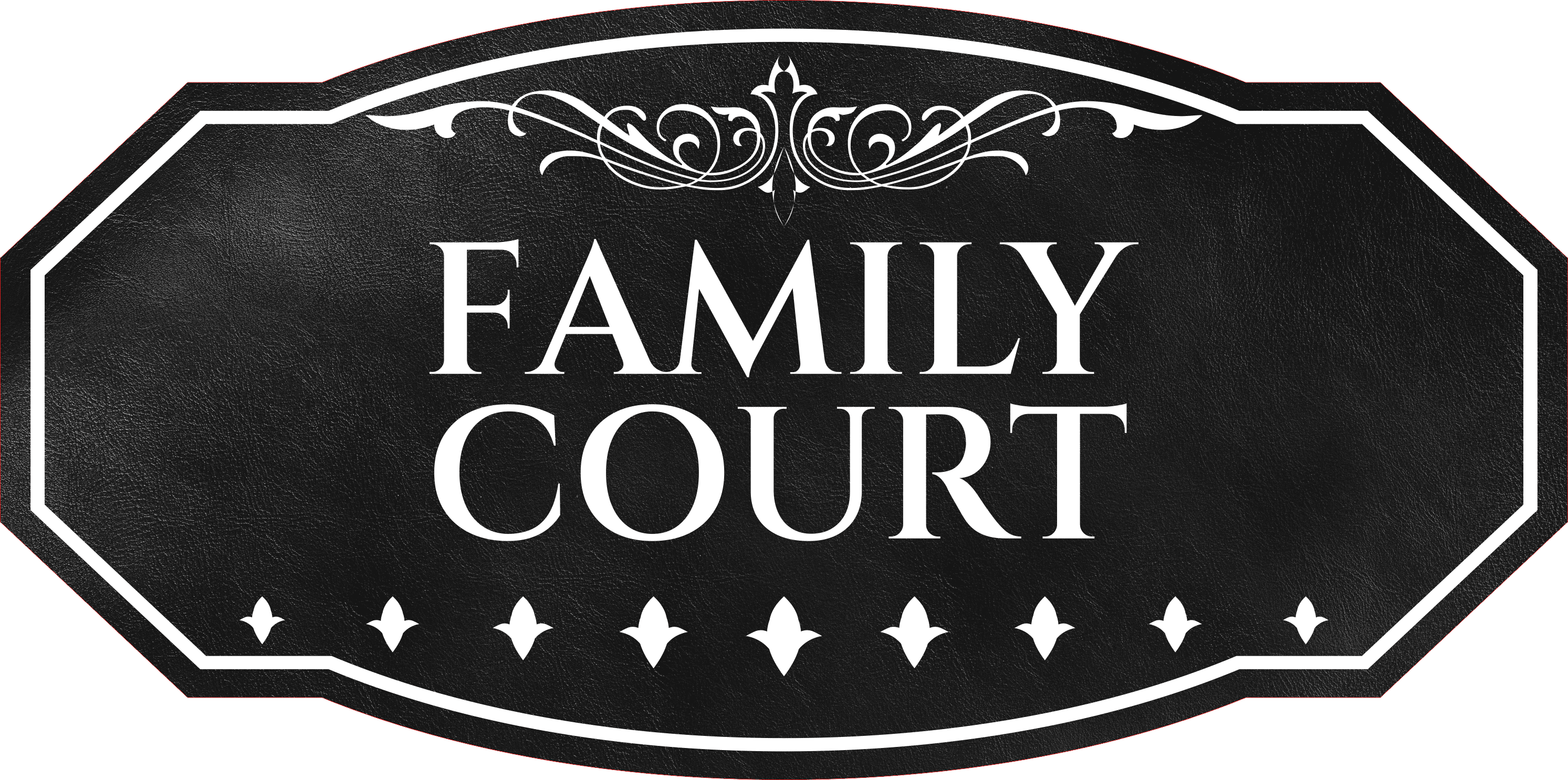 Victorian Plus Family Court Wall or Door Sign Leather | Legal and ...
