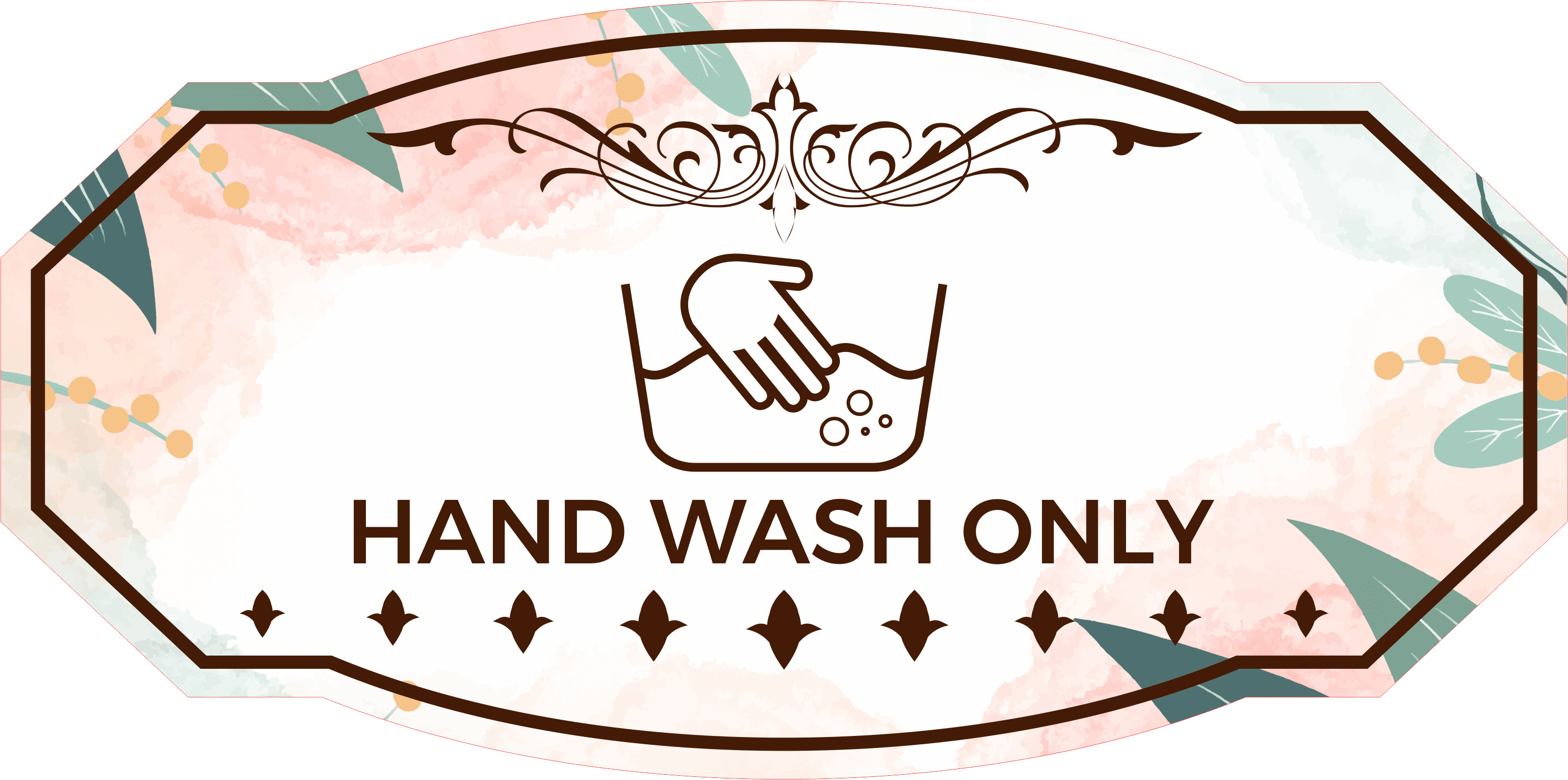 Victorian Plus Hand Wash Only Door or Wall Sign | Colorful Business ...