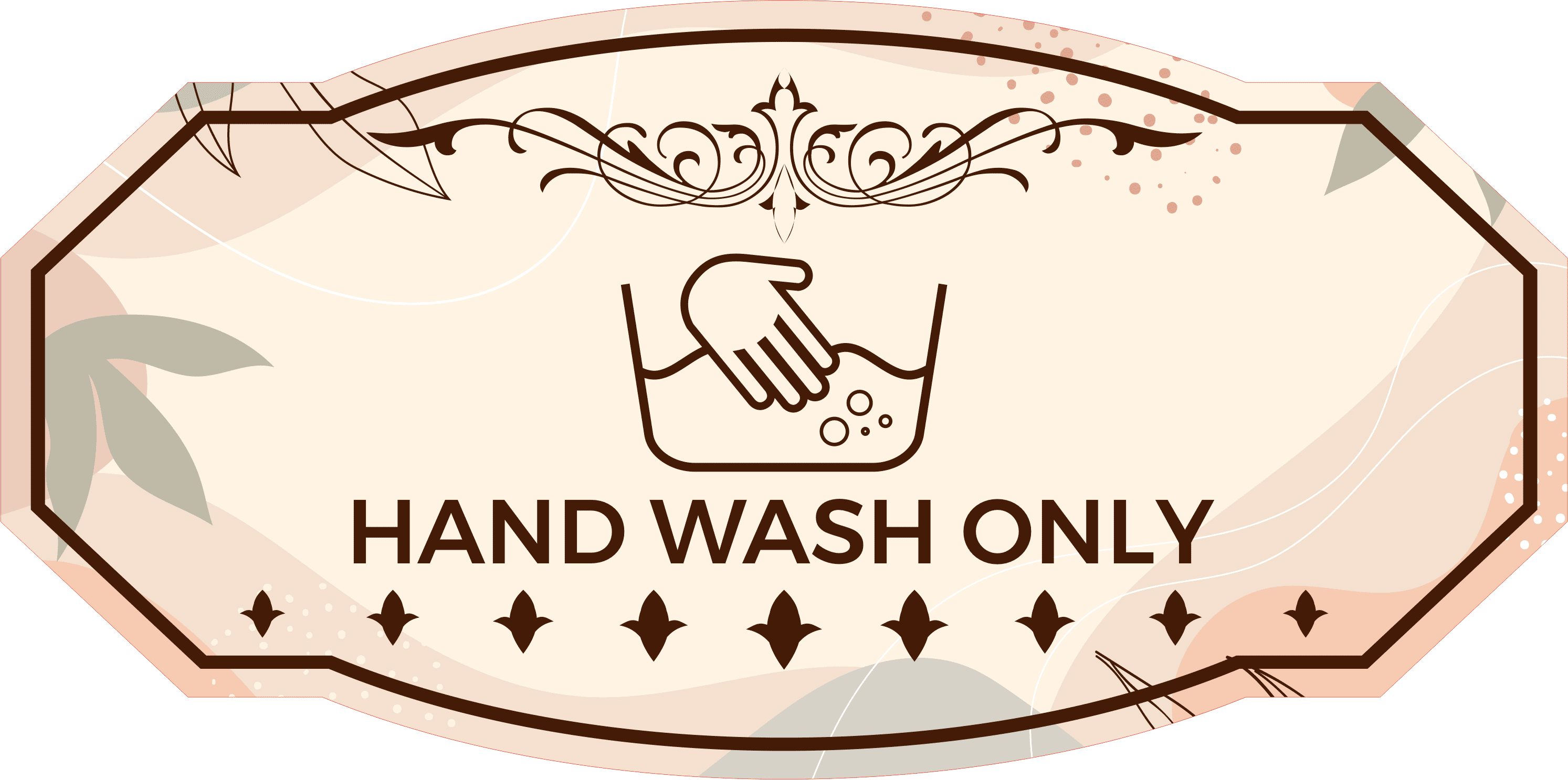Victorian Plus Hand Wash Only Door or Wall Sign | Colorful Business ...
