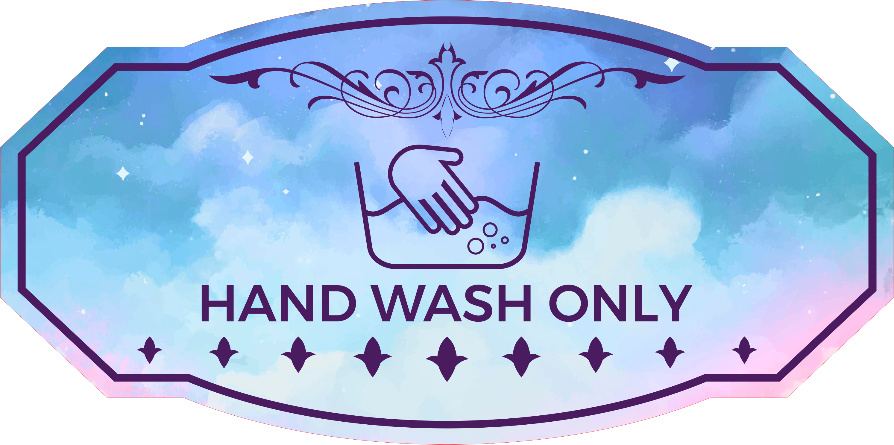 Victorian Plus Hand Wash Only Door or Wall Sign | Colorful Business ...