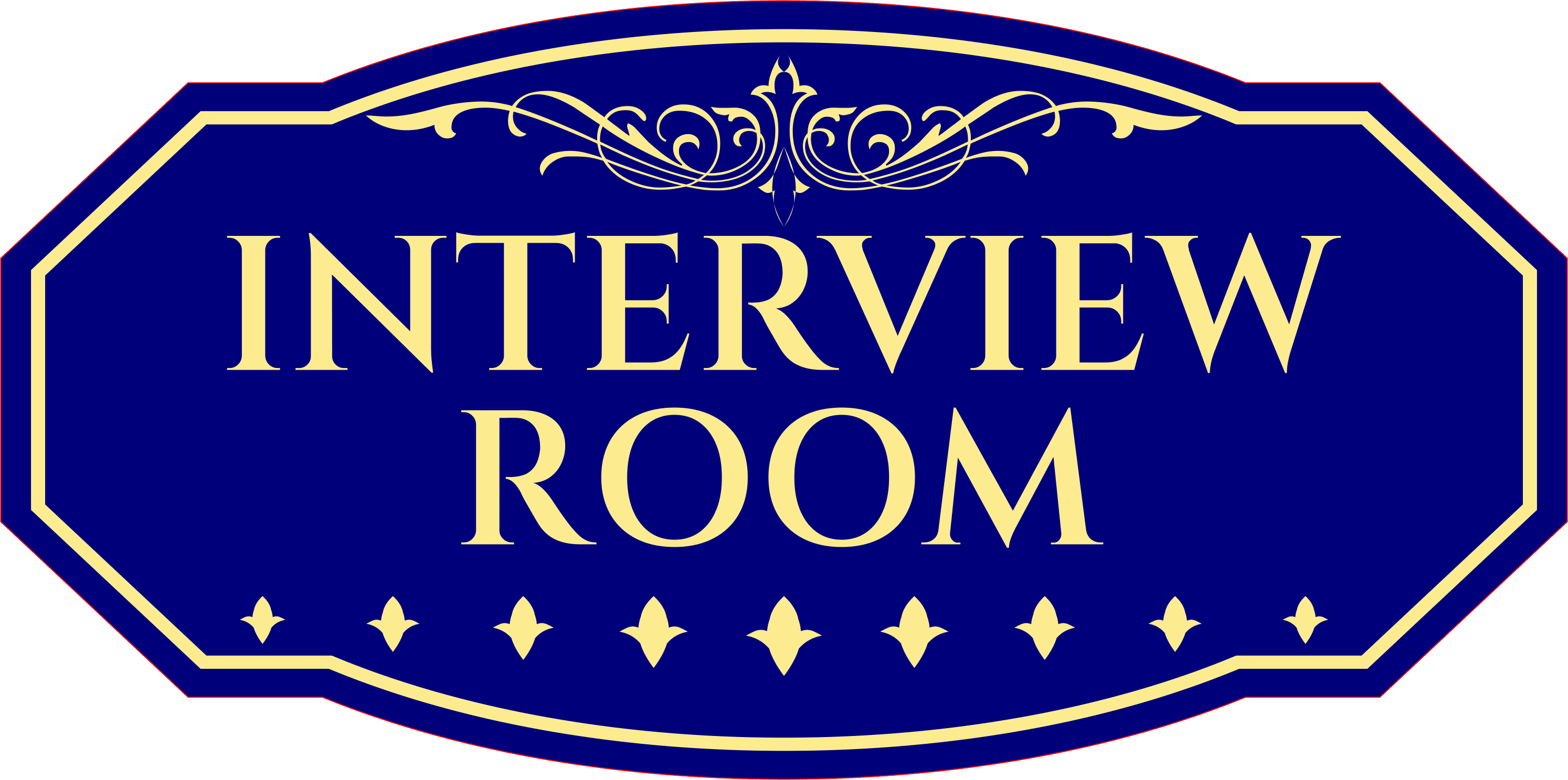 Victorian Plus Interview Room Wall or Door Sign - Blue | Legal and ...