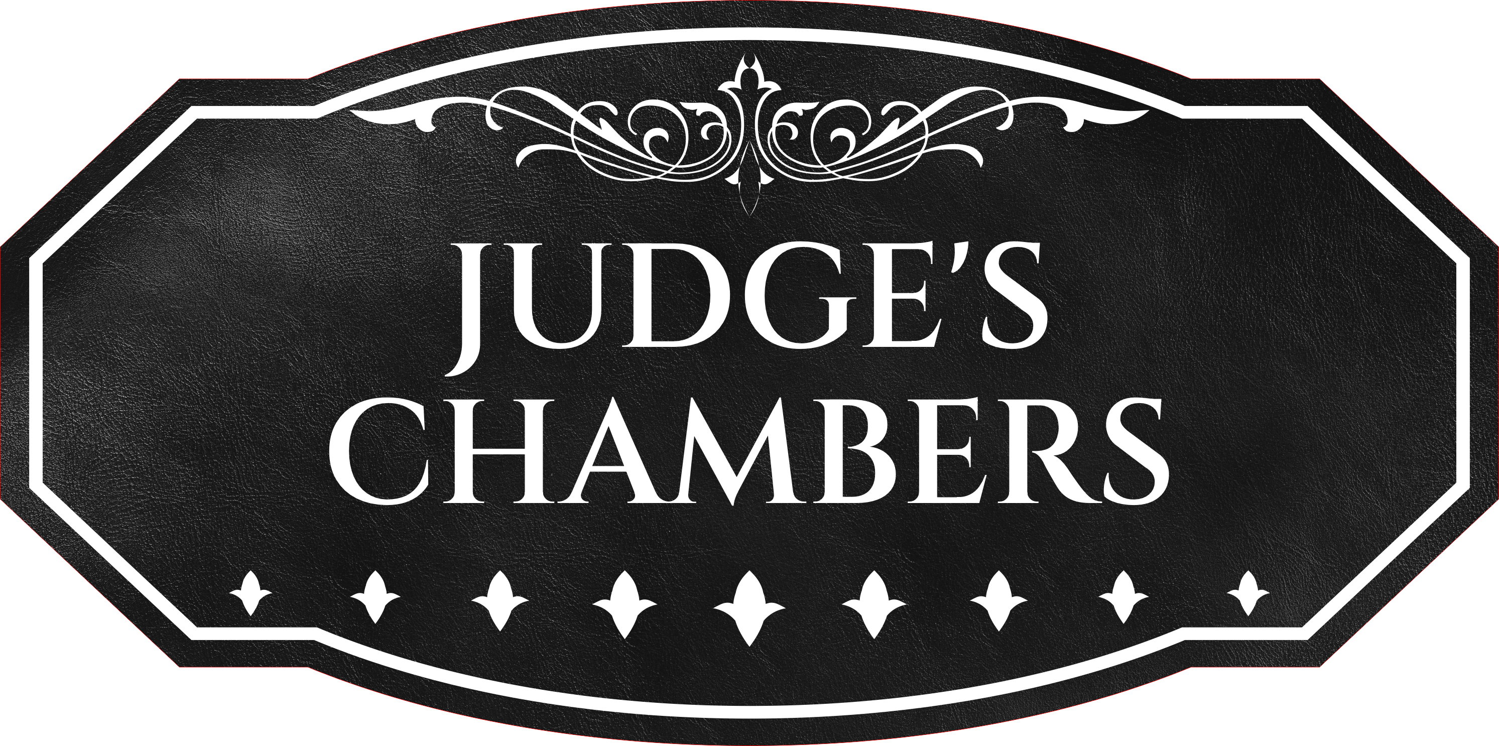 Victorian Plus Judge's Chambers Wall or Door Sign - Leather | Legal and ...