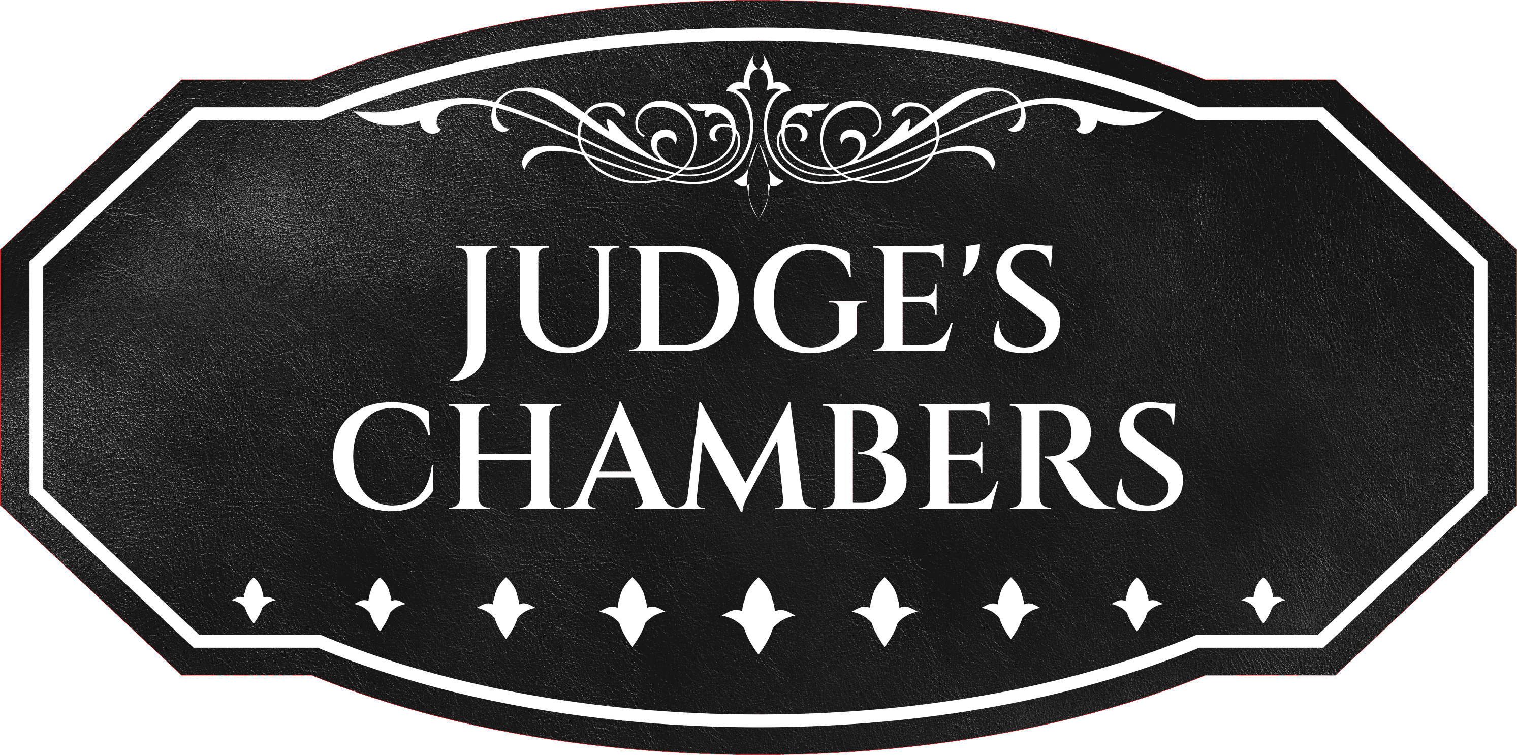 Victorian Plus Judge's Chambers Wall or Door Sign - Leather | Legal and ...