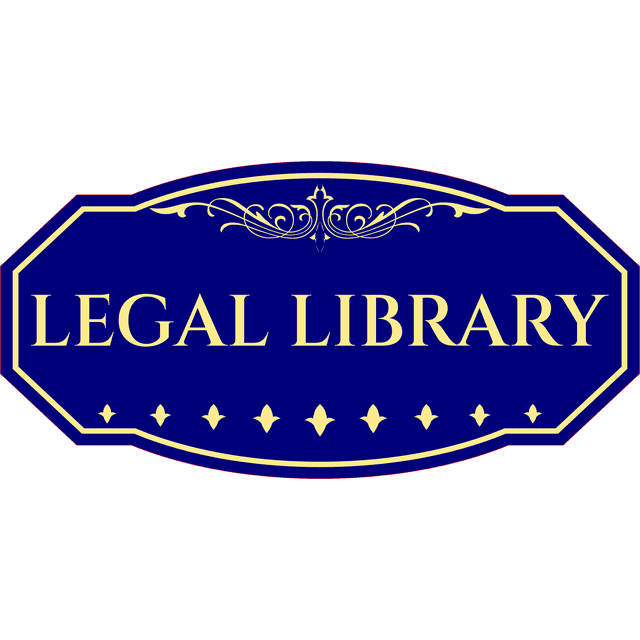 Victorian Plus Legal Library Wall or Door Sign - Blue | Legal and ...