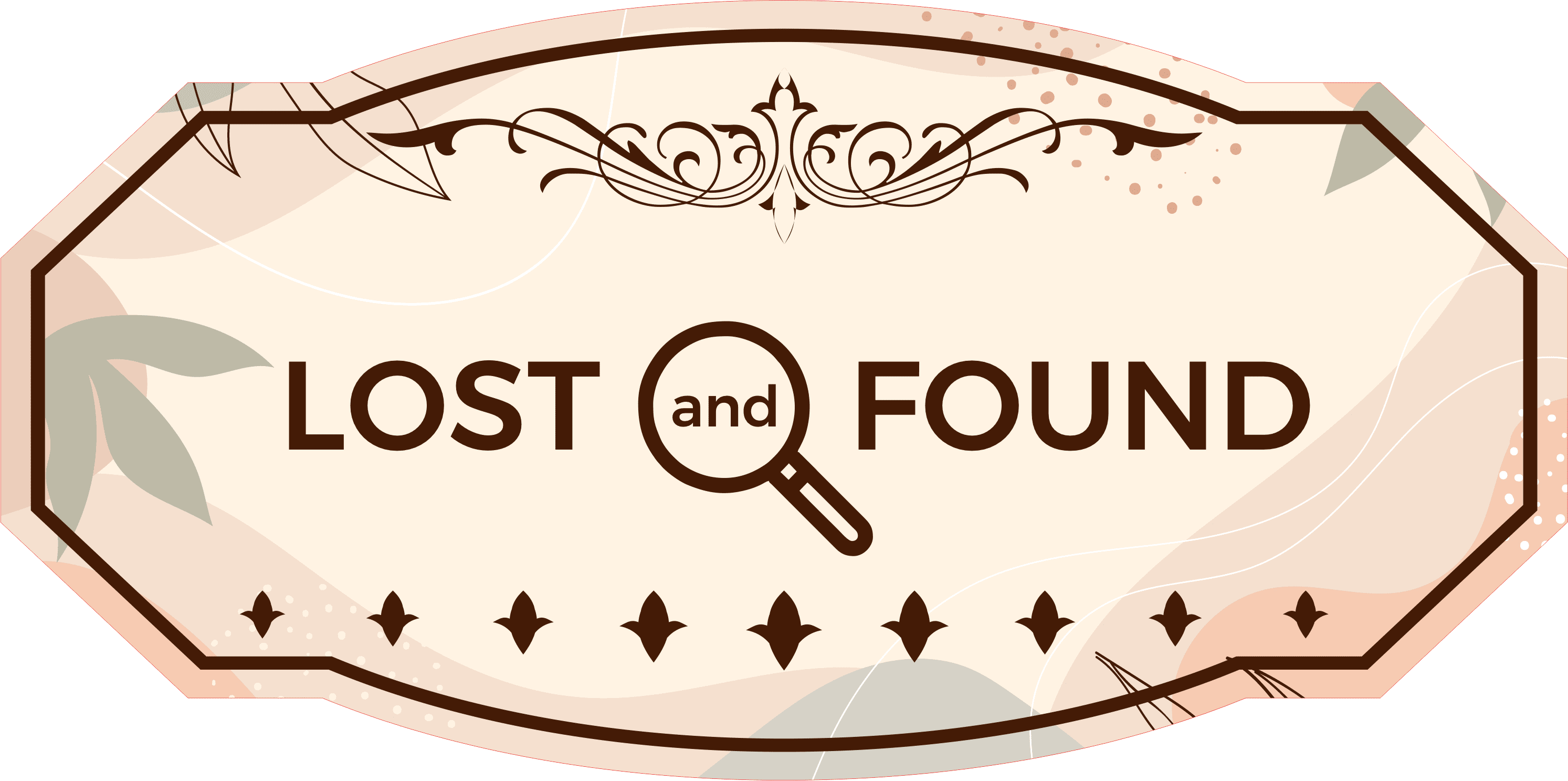 Victorian Plus Lost and Found Door or Wall Sign | Colorful Business ...