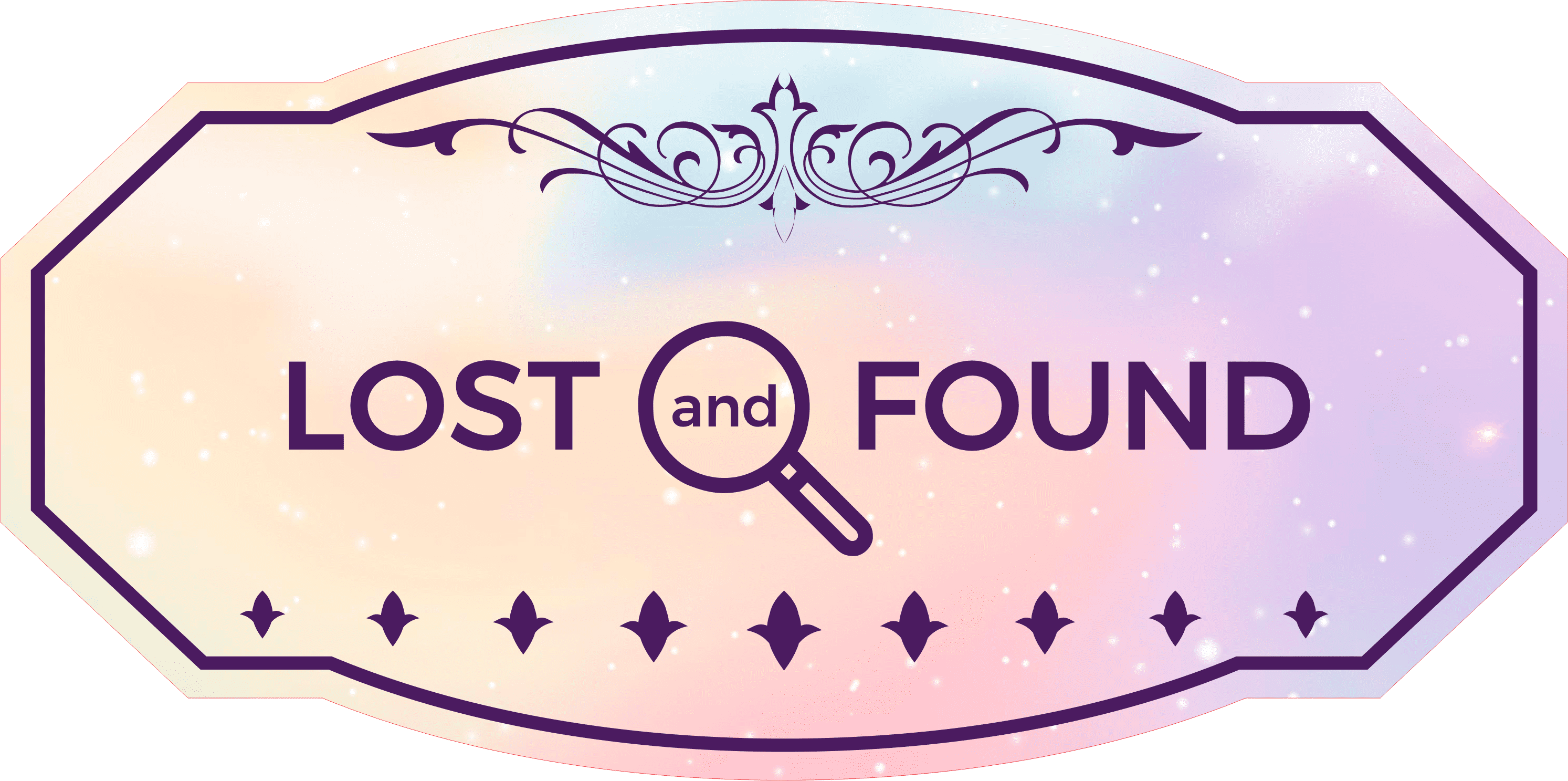 Victorian Plus Lost and Found Door or Wall Sign | Colorful Business ...