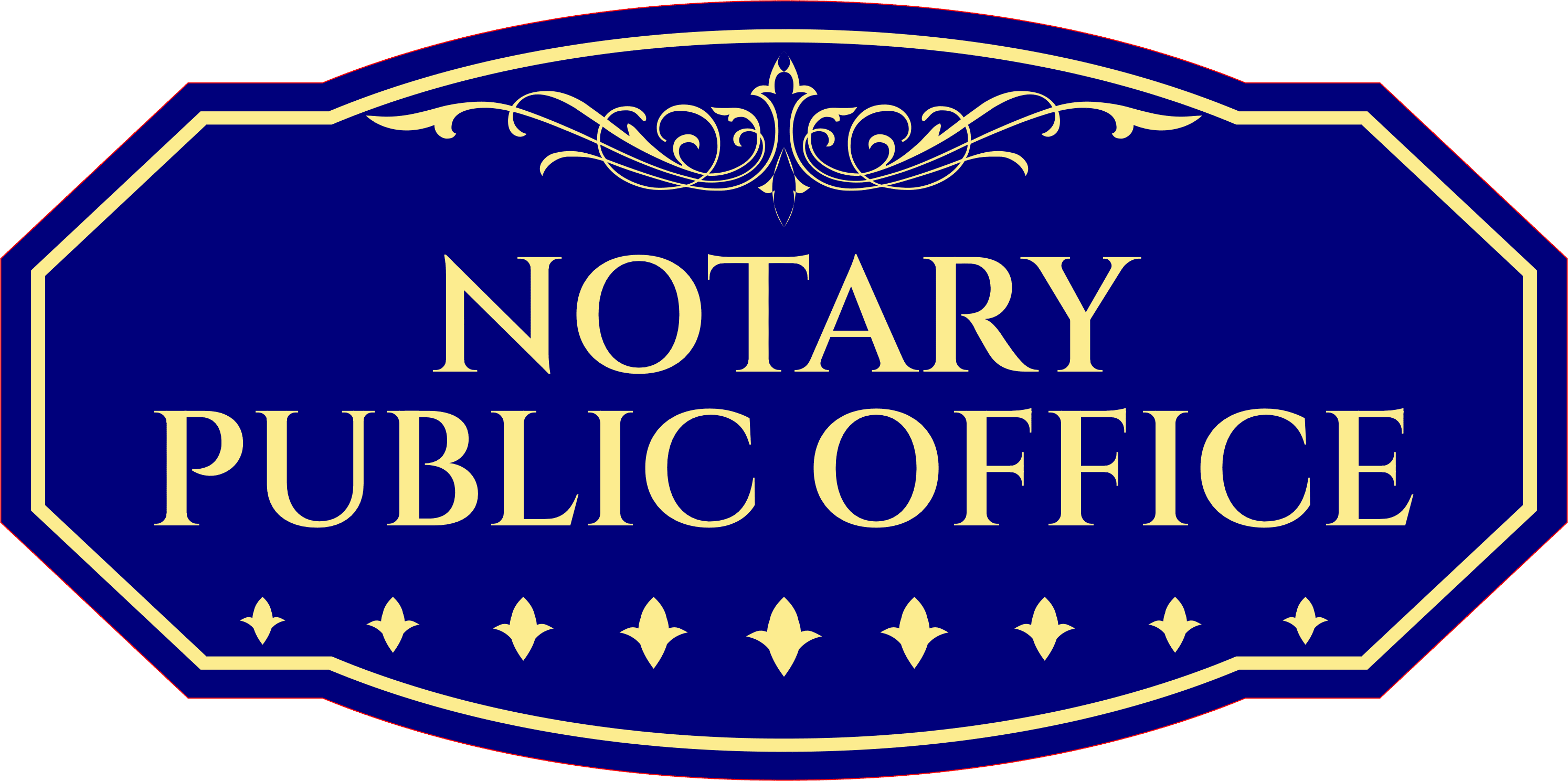 Victorian Plus Notary Public Office Wall or Door Sign - Blue | Legal ...
