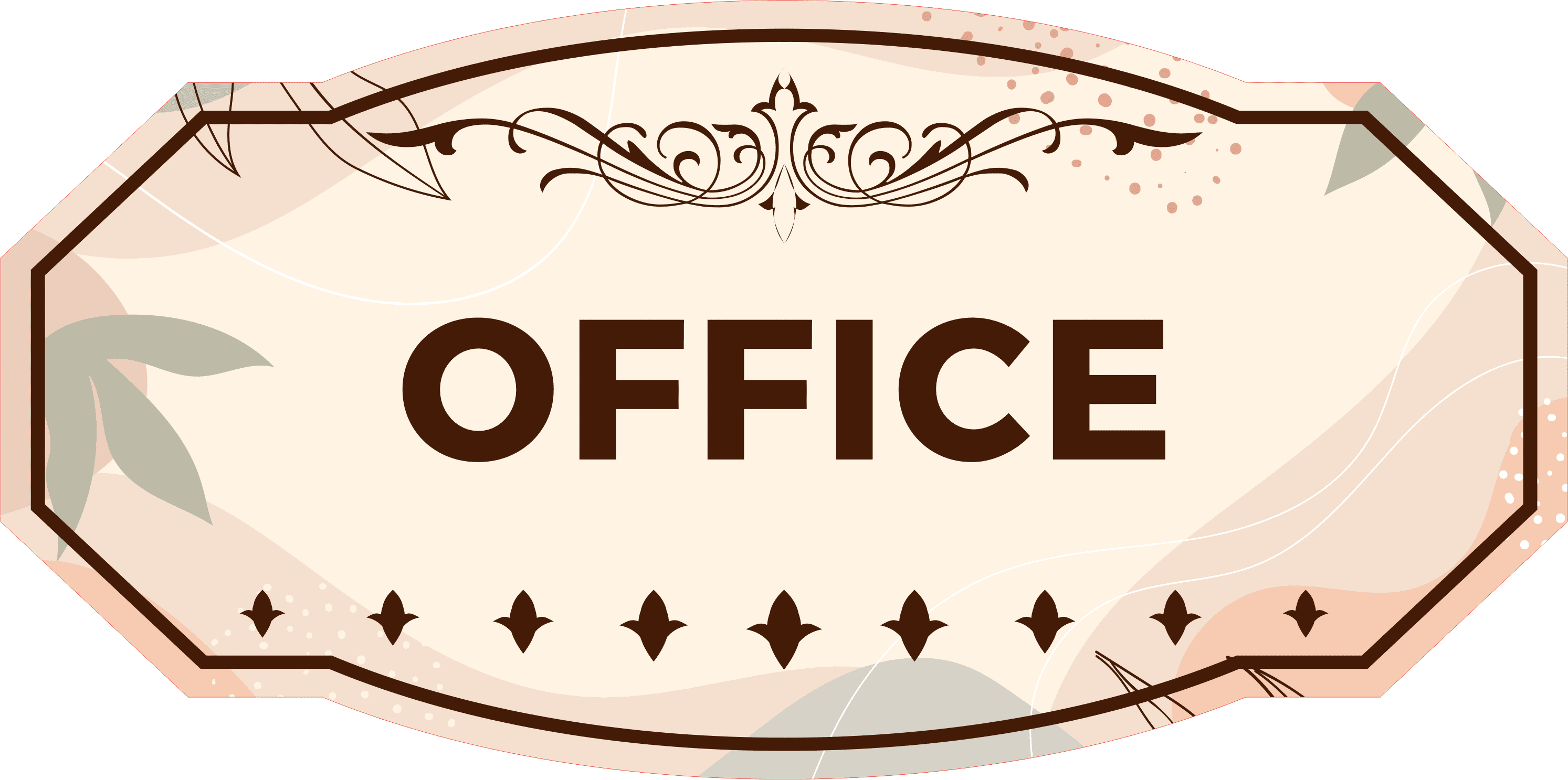 Victorian Plus Office Door or Wall Sign | Colorful Business Signage ...