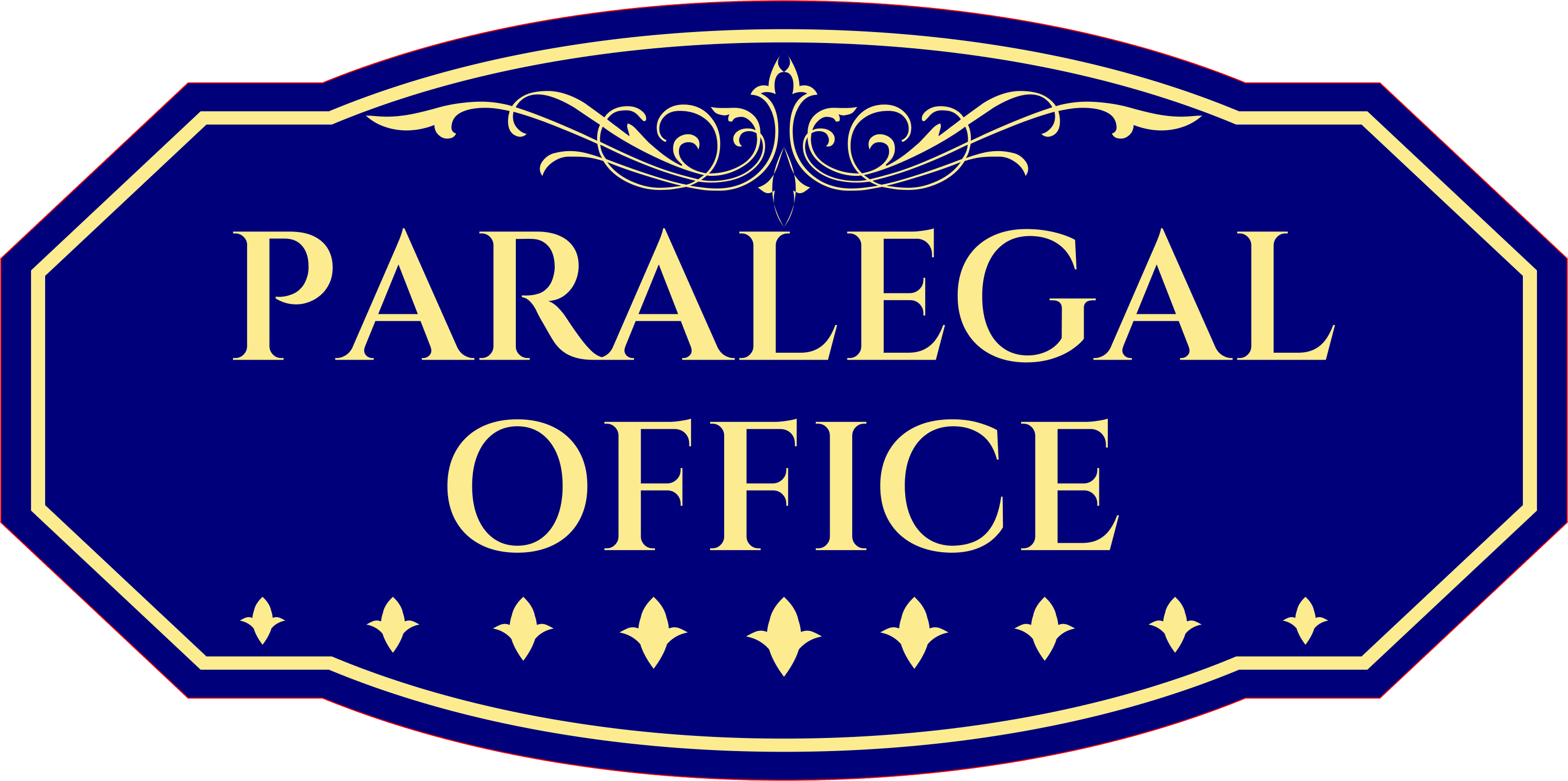 Victorian Plus Paralegal Office Wall or Door Sign - Blue | Legal and ...