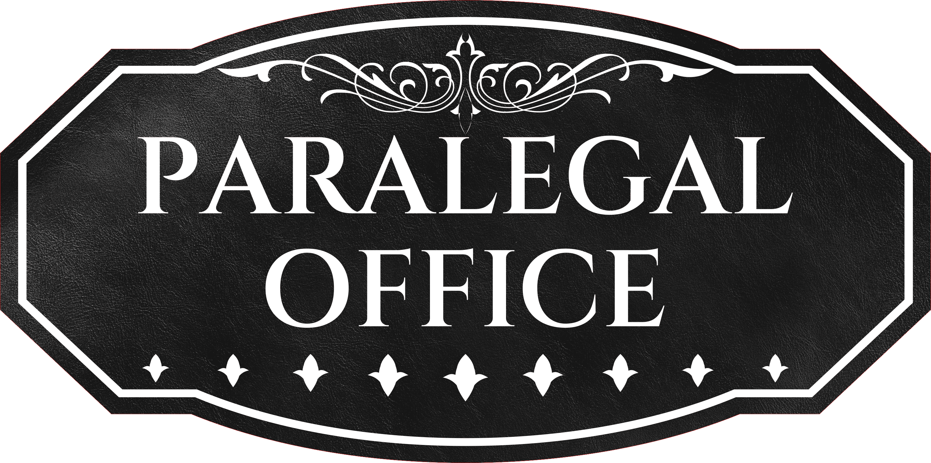 Victorian Plus Paralegal Office Wall or Door Sign - Leather | Legal and ...