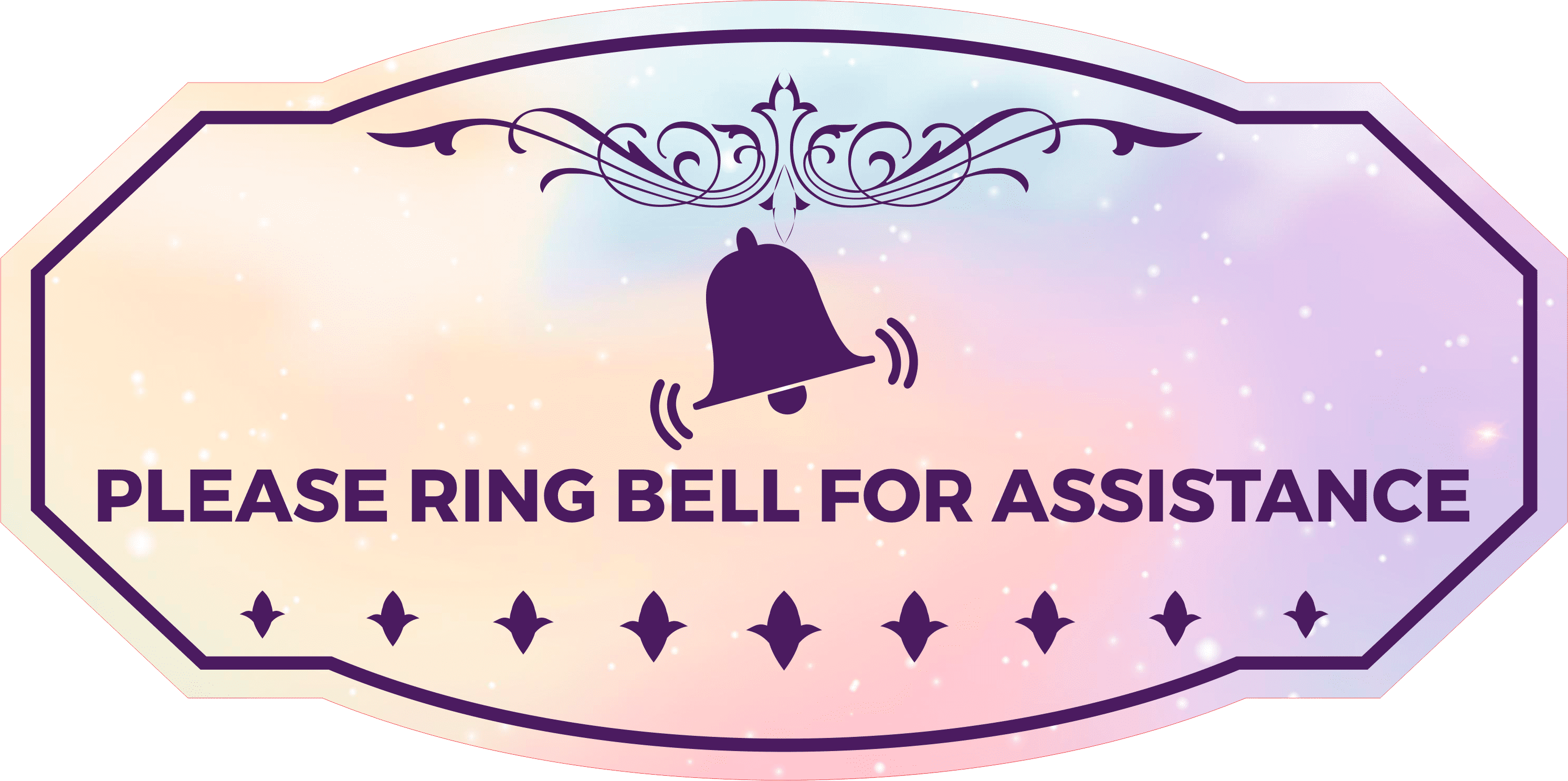 Victorian Plus Please Ring Bell For Assistance Door or Wall Sign ...