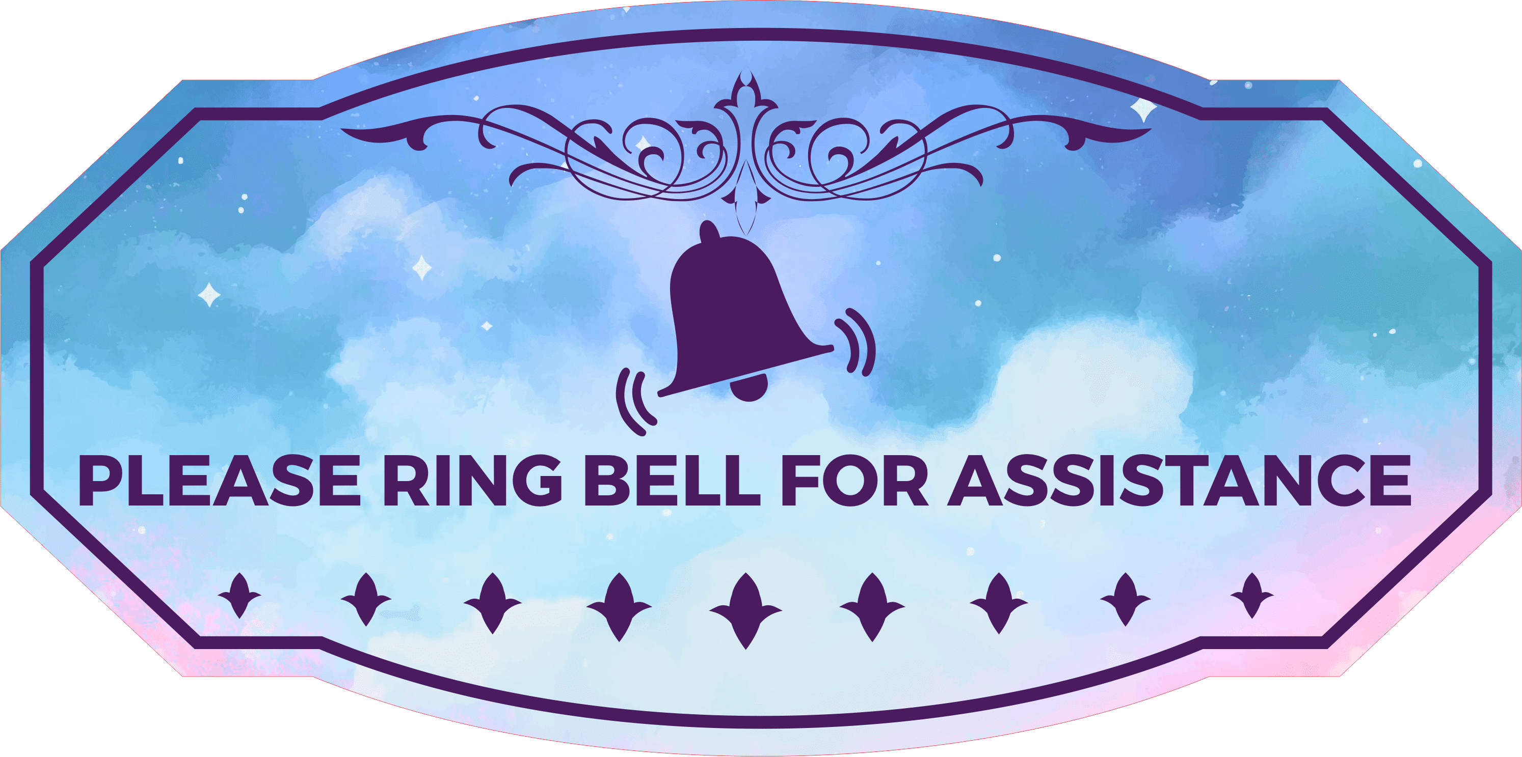 Victorian Plus Please Ring Bell For Assistance Door or Wall Sign ...