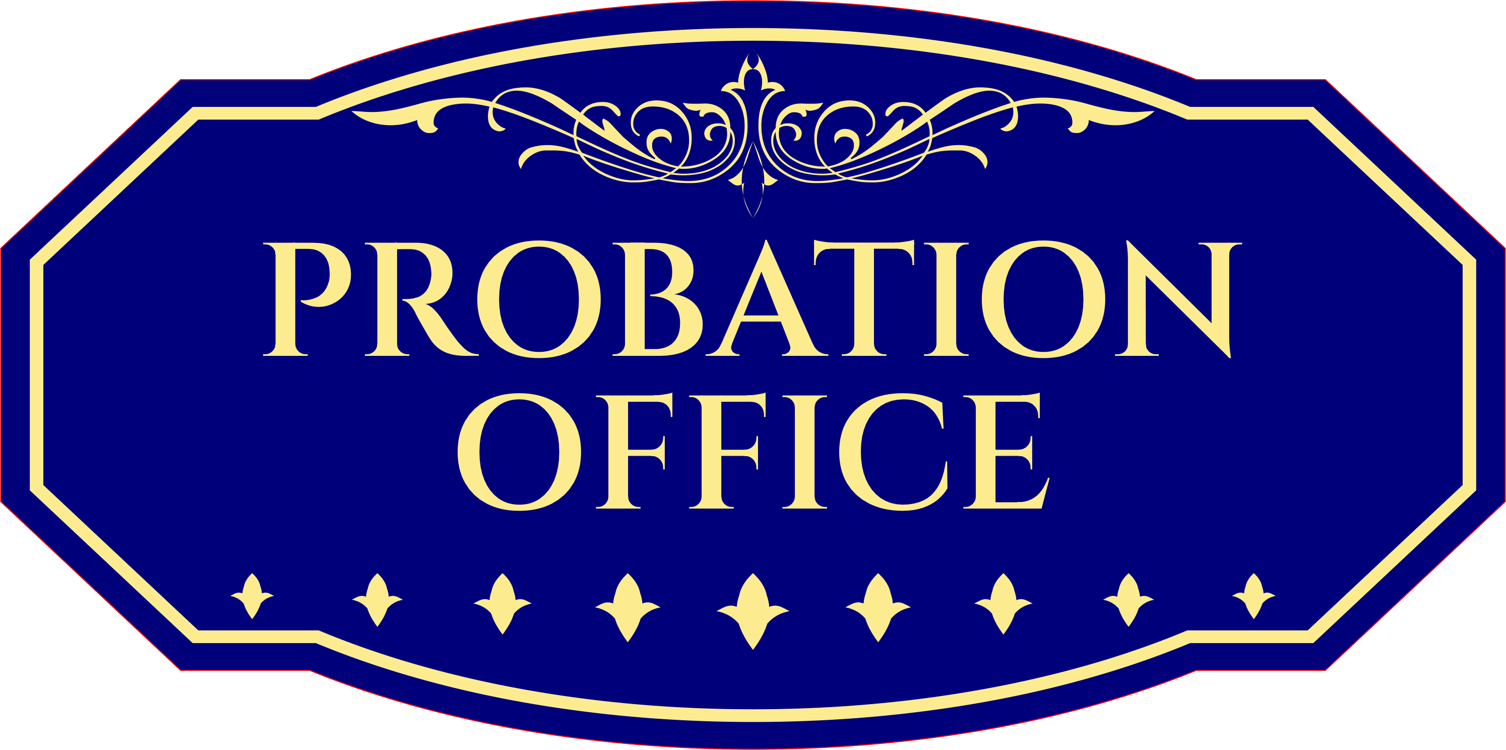 Victorian Plus Probation Office Wall or Door Sign - Blue | Legal and ...