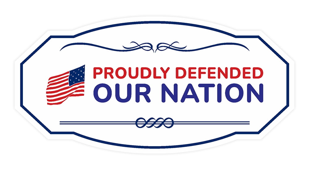 Victorian Plus Proudly Defended Our Nation Wall or Door Sign | Easy ...