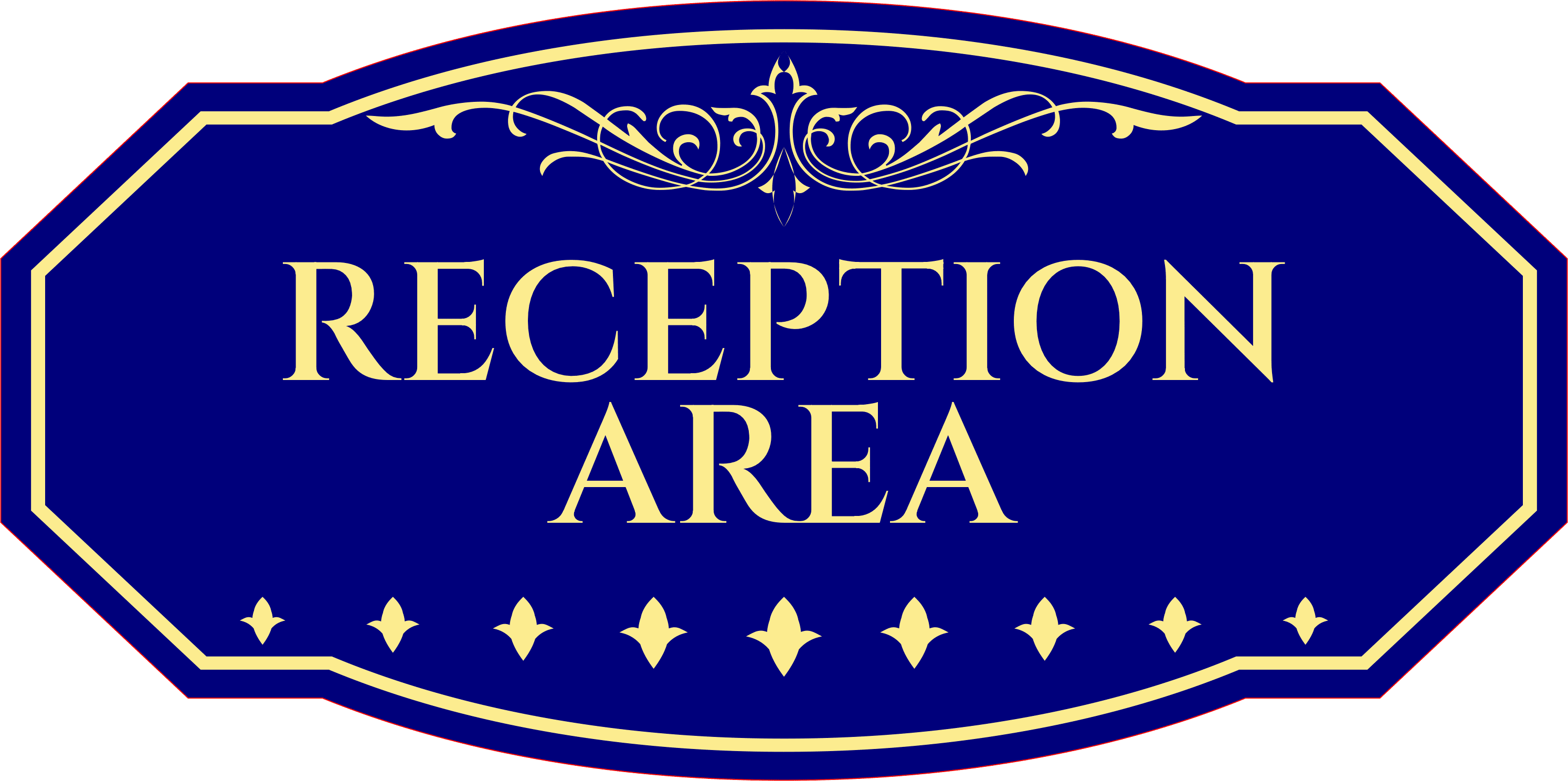 Victorian Plus Reception Area Wall or Door Sign - Blue | Legal and ...