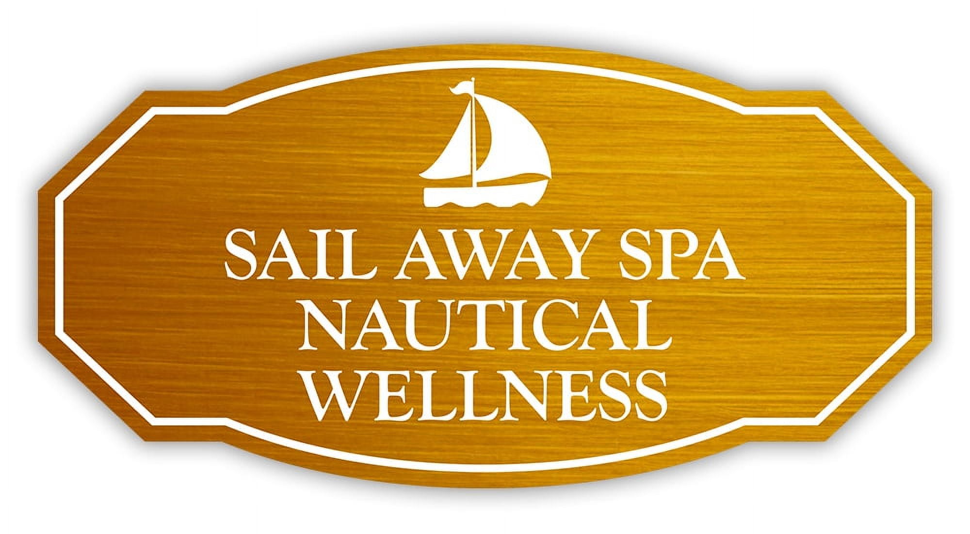 Victorian Plus Sail Away Spa – Nautical Wellness Wall or Door Sign ...
