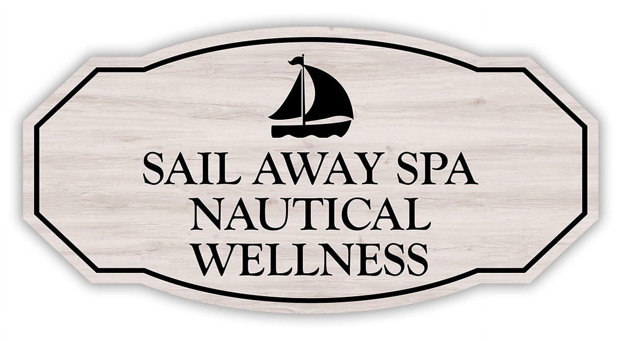 Victorian Plus Sail Away Spa – Nautical Wellness Wall or Door Sign ...
