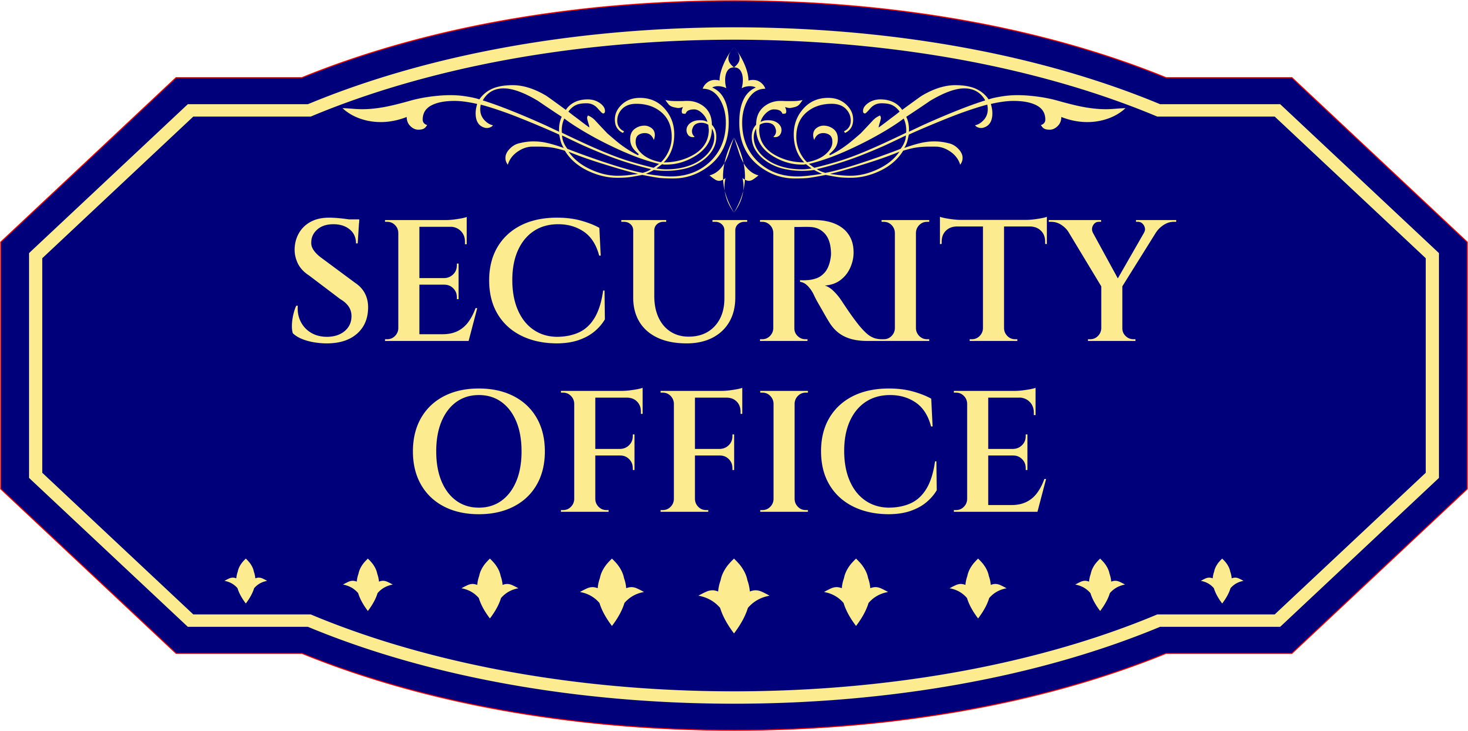 Victorian Plus Security Office Wall or Door Sign - Blue | Legal and ...