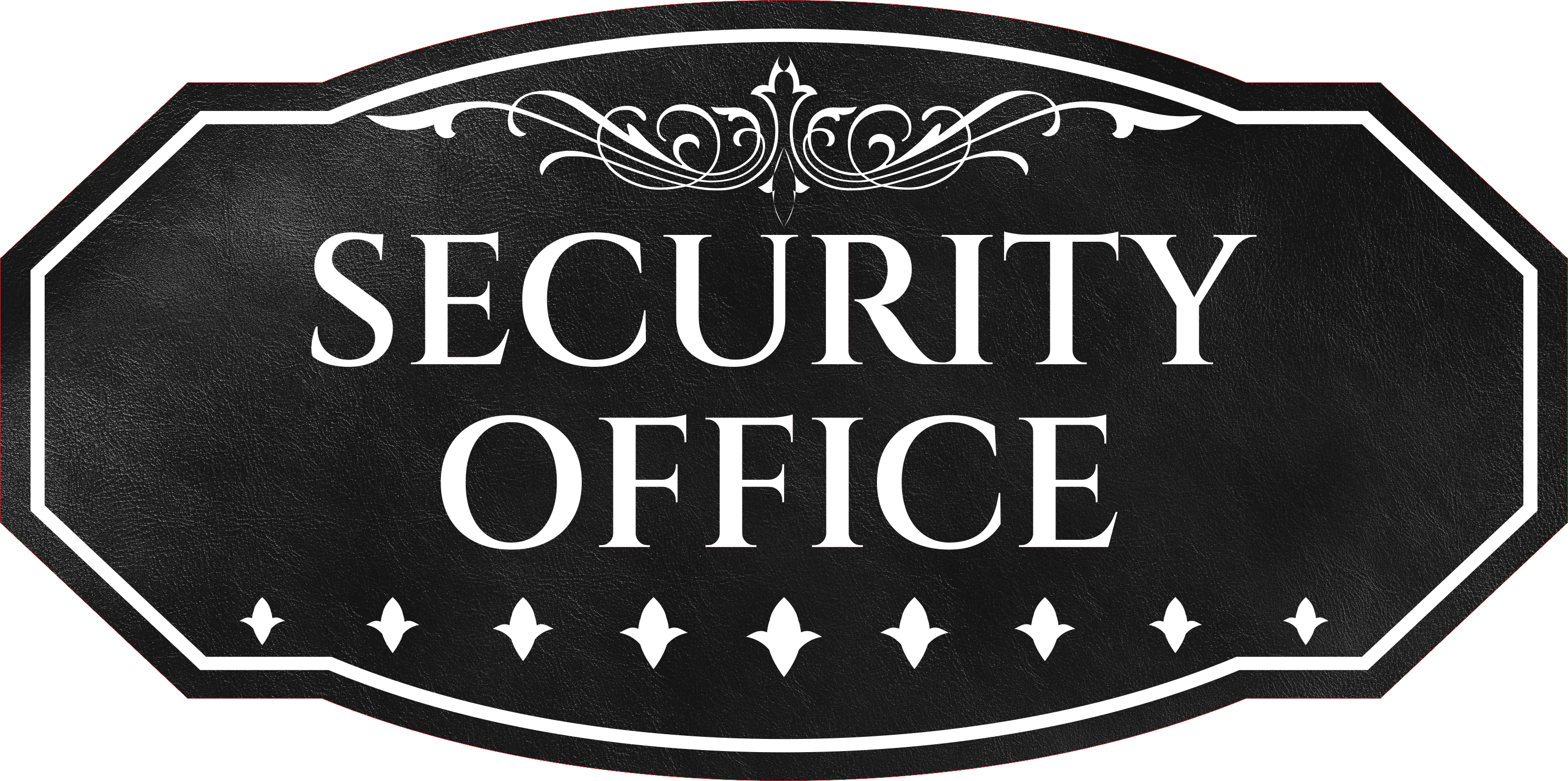 Victorian Plus Security Office Wall or Door Sign Leather | Legal and ...