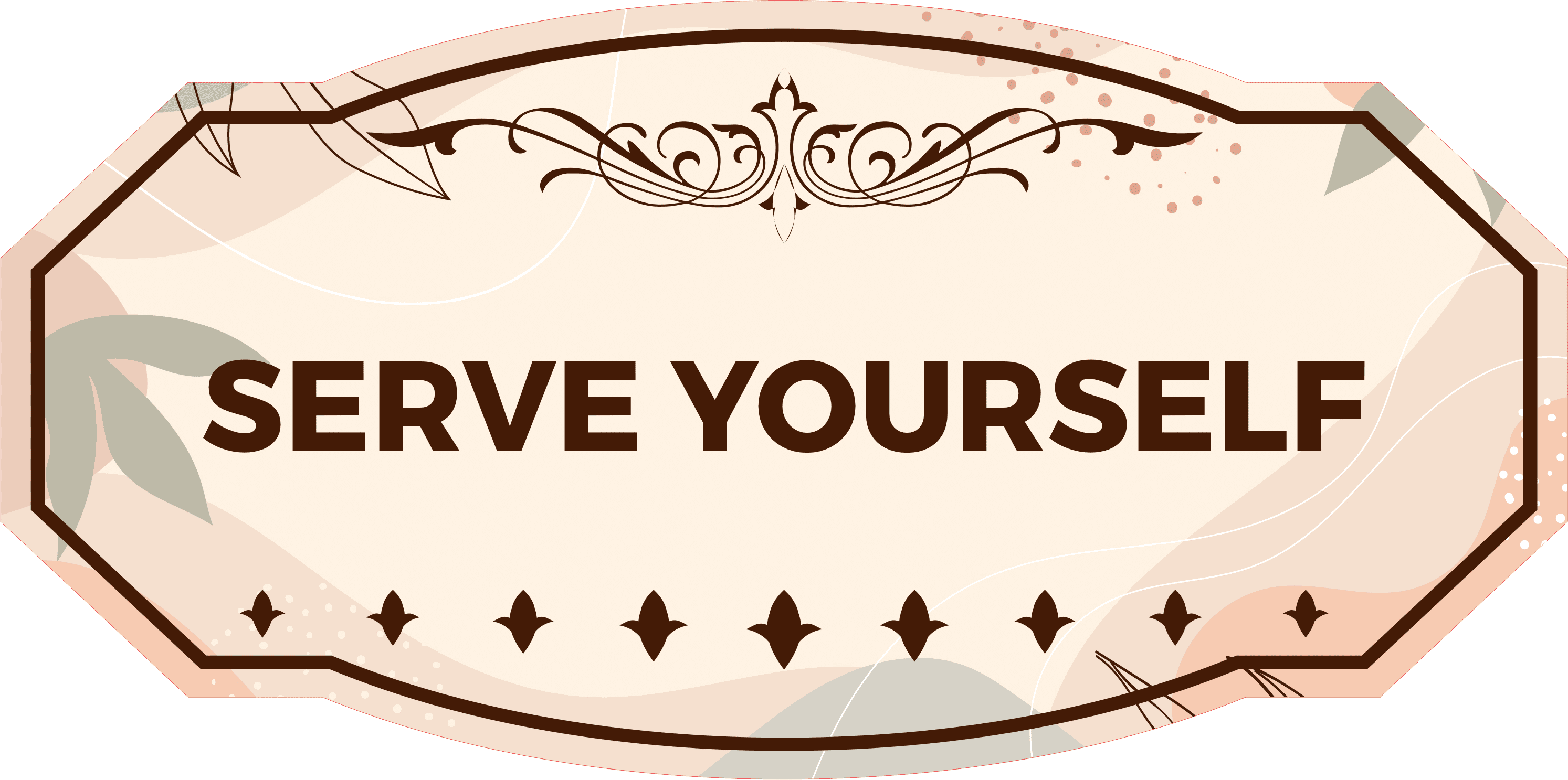 Victorian Plus Serve Yourself Door or Wall Sign | Colorful Business ...