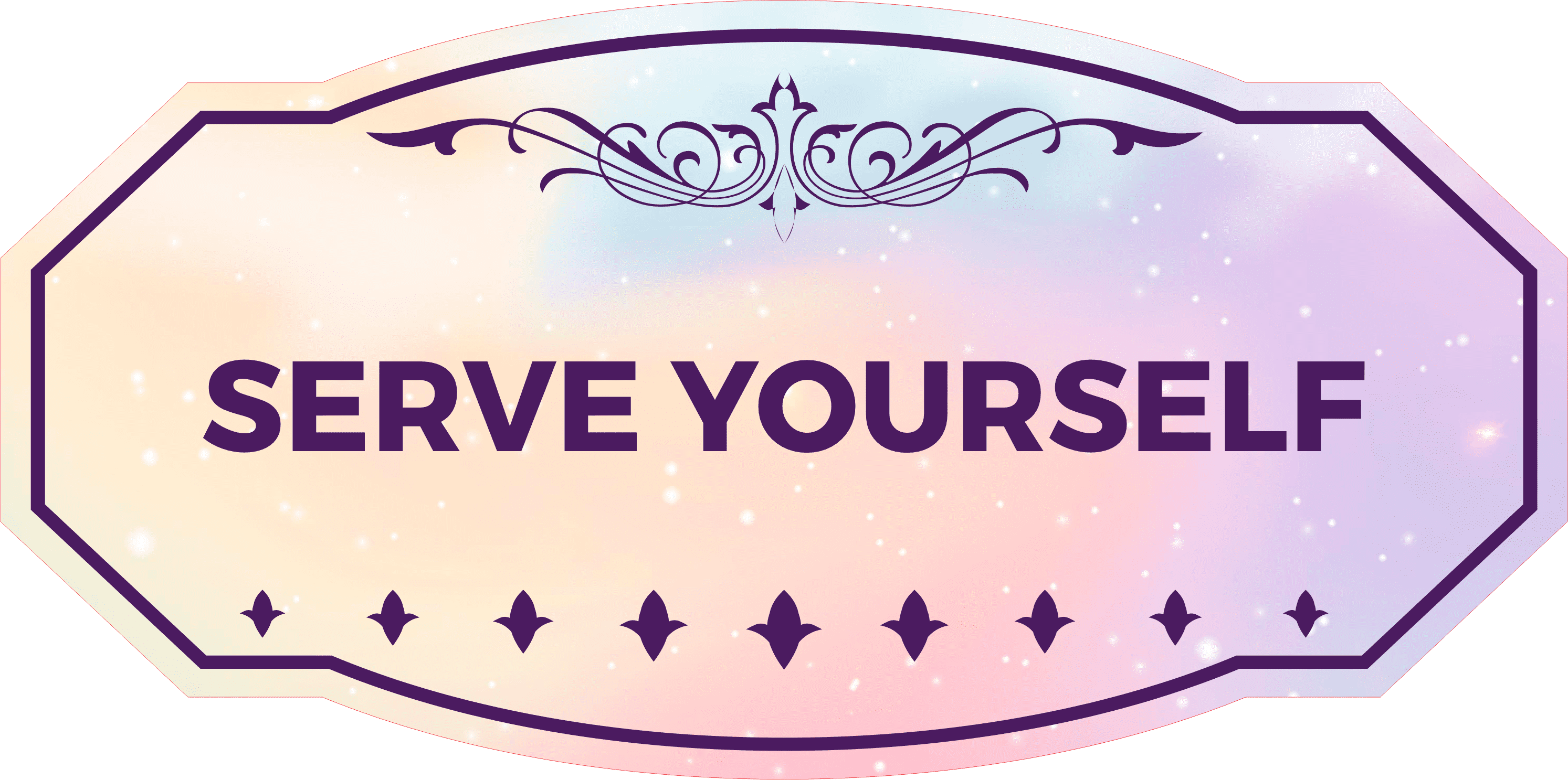 Victorian Plus Serve Yourself Door or Wall Sign | Colorful Business ...