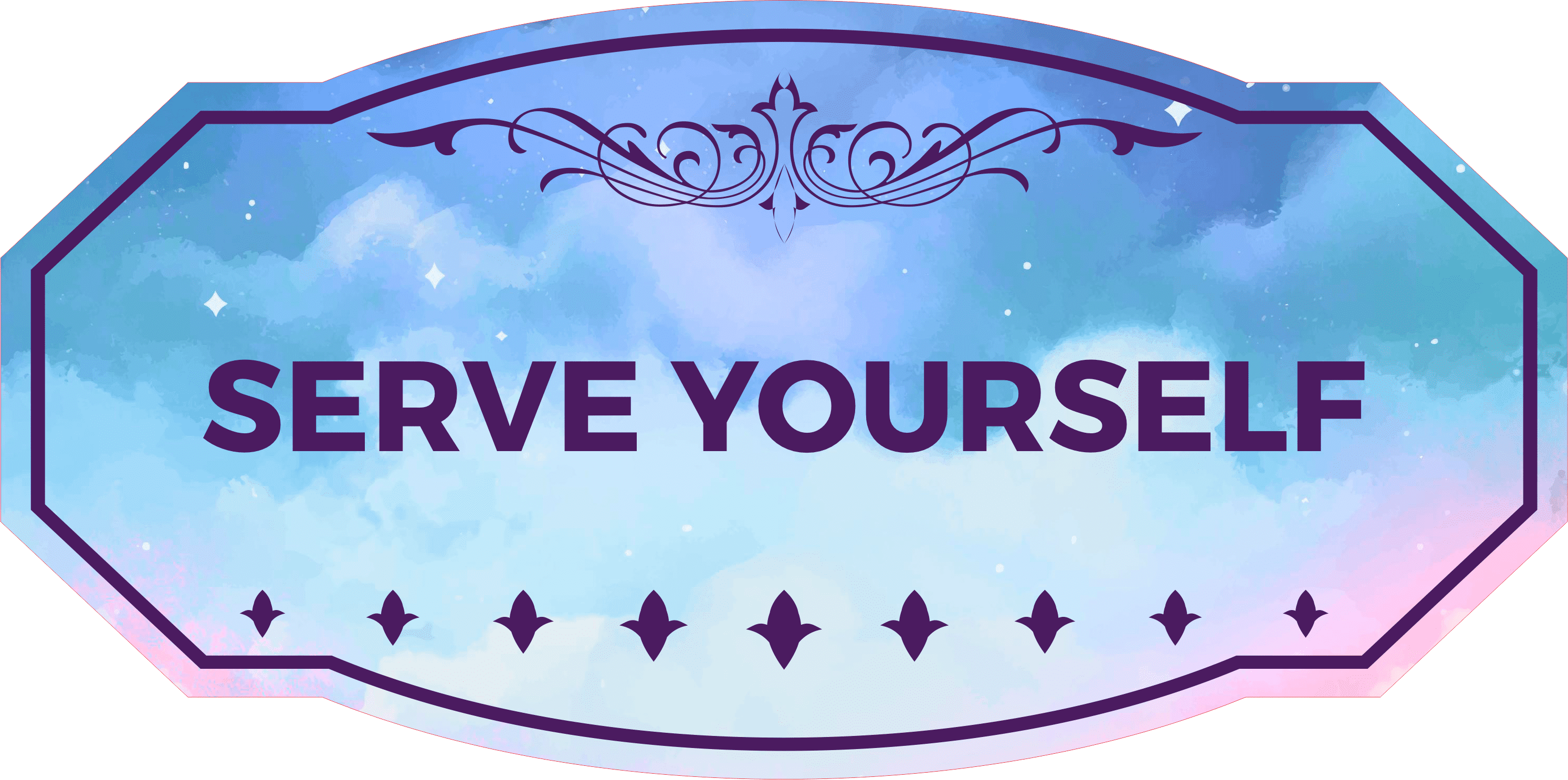 Victorian Plus Serve Yourself Door or Wall Sign | Colorful Business ...