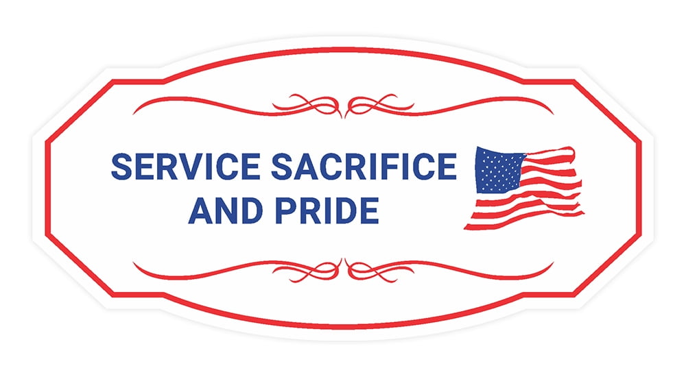 Victorian Plus Service, Sacrifice, and Pride Wall or Door Sign | Honor ...