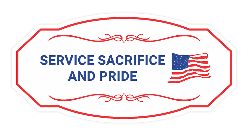 Victorian Plus Service, Sacrifice, and Pride Wall or Door Sign | Honor ...