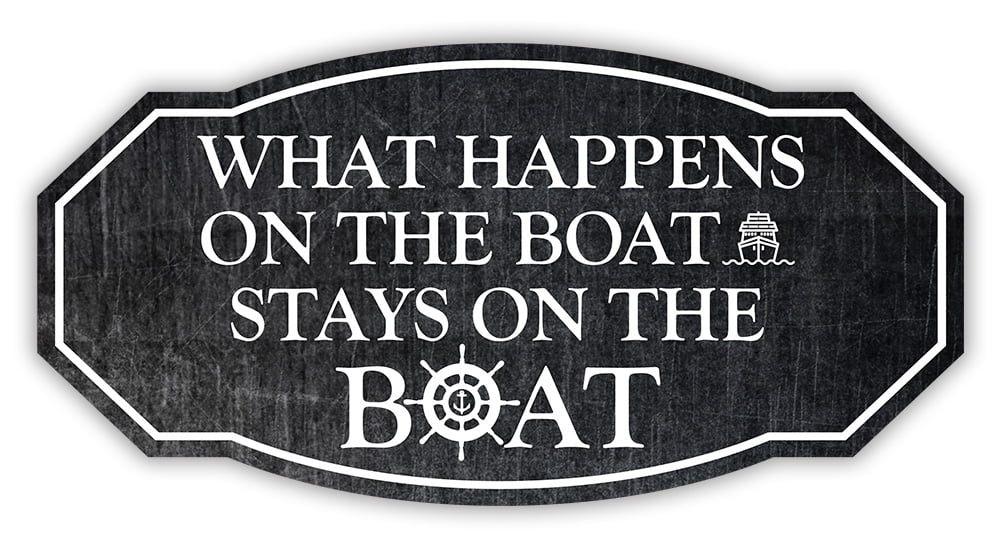Victorian Plus What Happens On The Boat Stays On The Boat Wall or Door ...