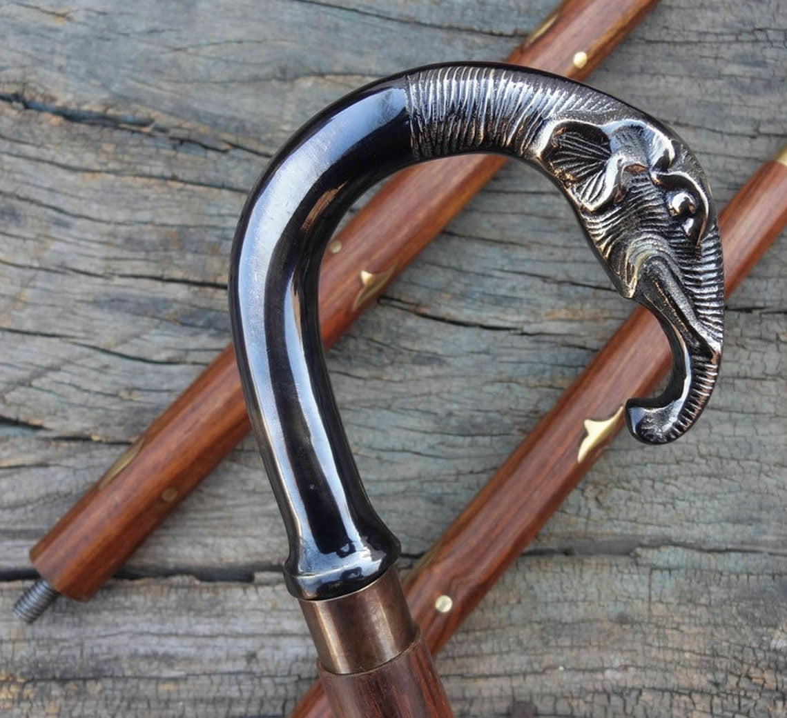 Victorian Premium Walking Cane Beautiful Plated Solid Brass Foldable ...