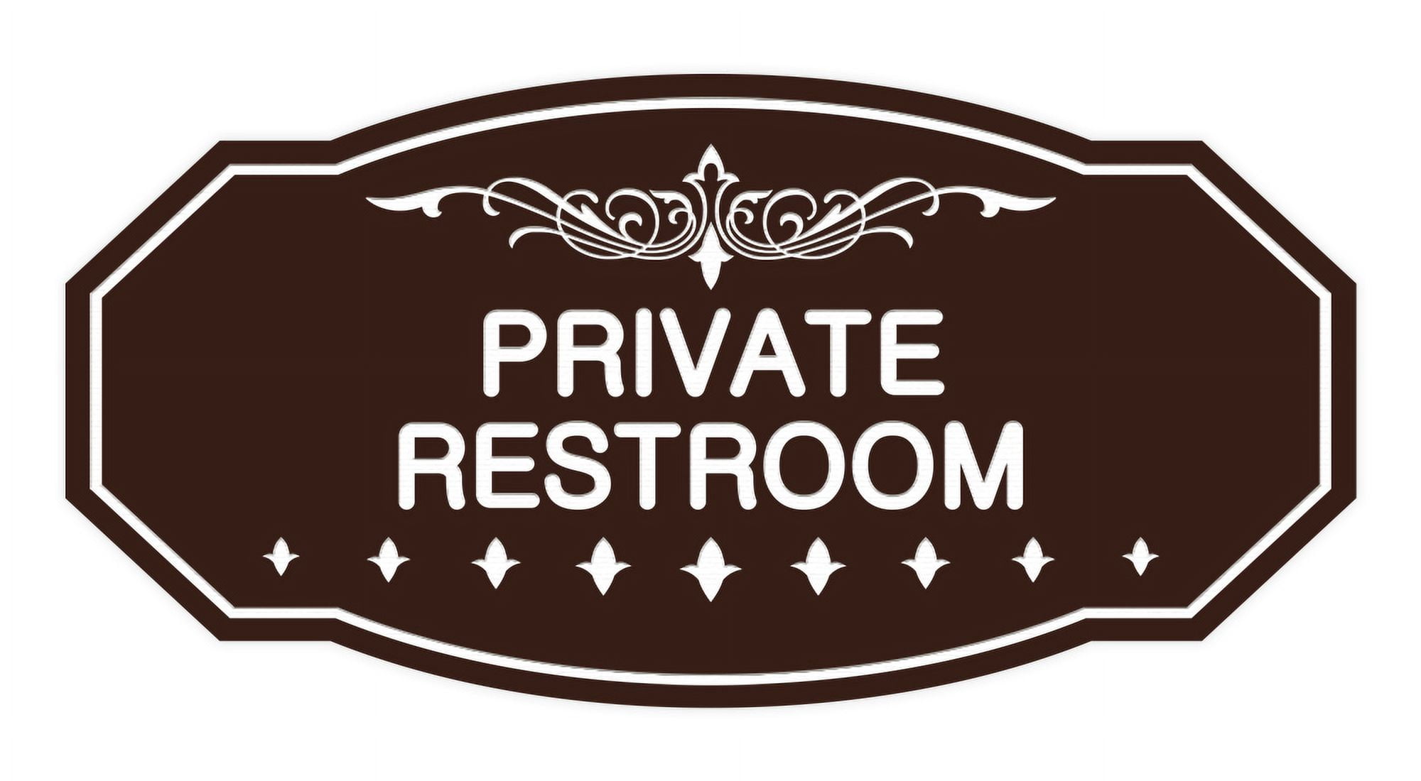Victorian Private Restroom Sign (Dark Brown) - Medium 4" X 8" - Walmart.com