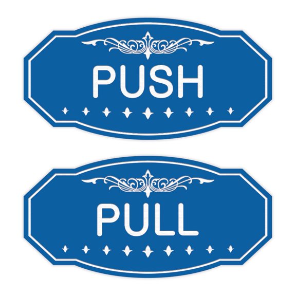 All Quality Classic Vertical Push Pull Door Signs - Great for Glass ...