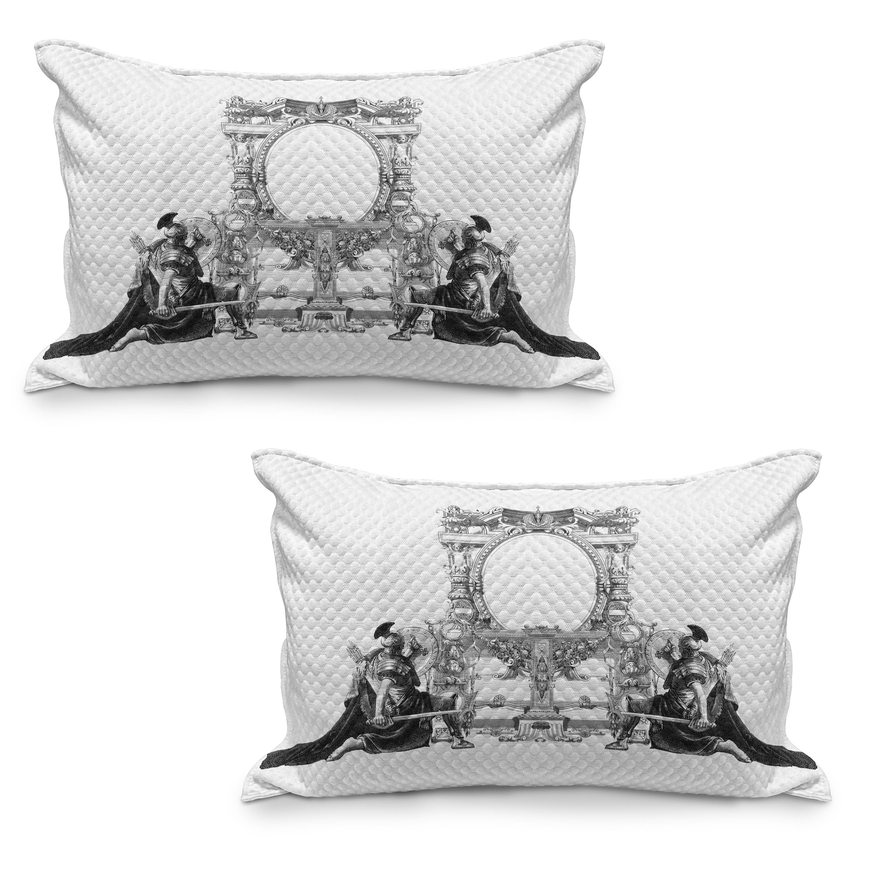 Victorian Quilted Pillowcover Set of 2, Victorian Frame with a ...