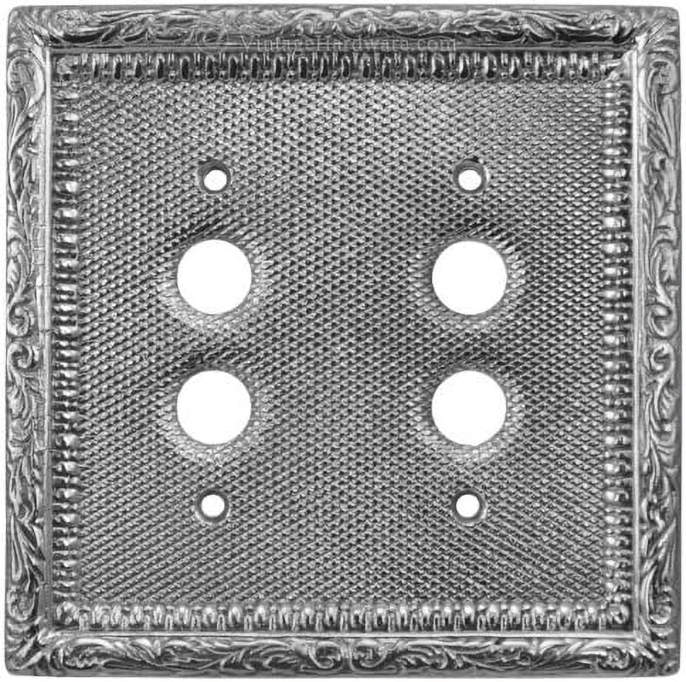 Victorian Recreated Double Push Button Switch Plate Cover Blank (L-NW12 ...