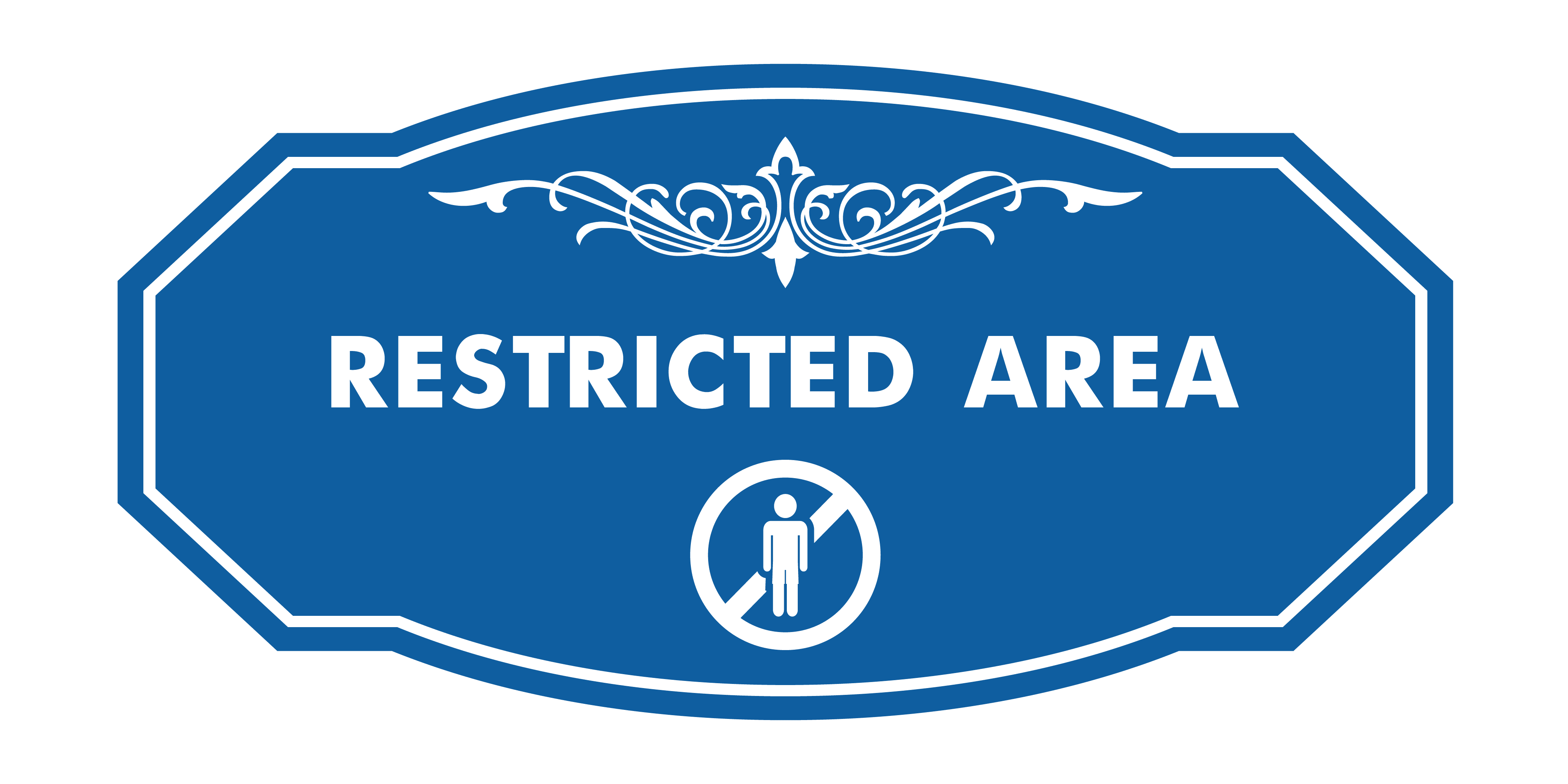 Victorian Restricted Area Sign (Blue) - Large - Walmart.com