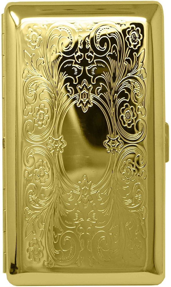 Victorian Scroll Metal-Plated Cigarette Case (Full Pack - 120s Size ...
