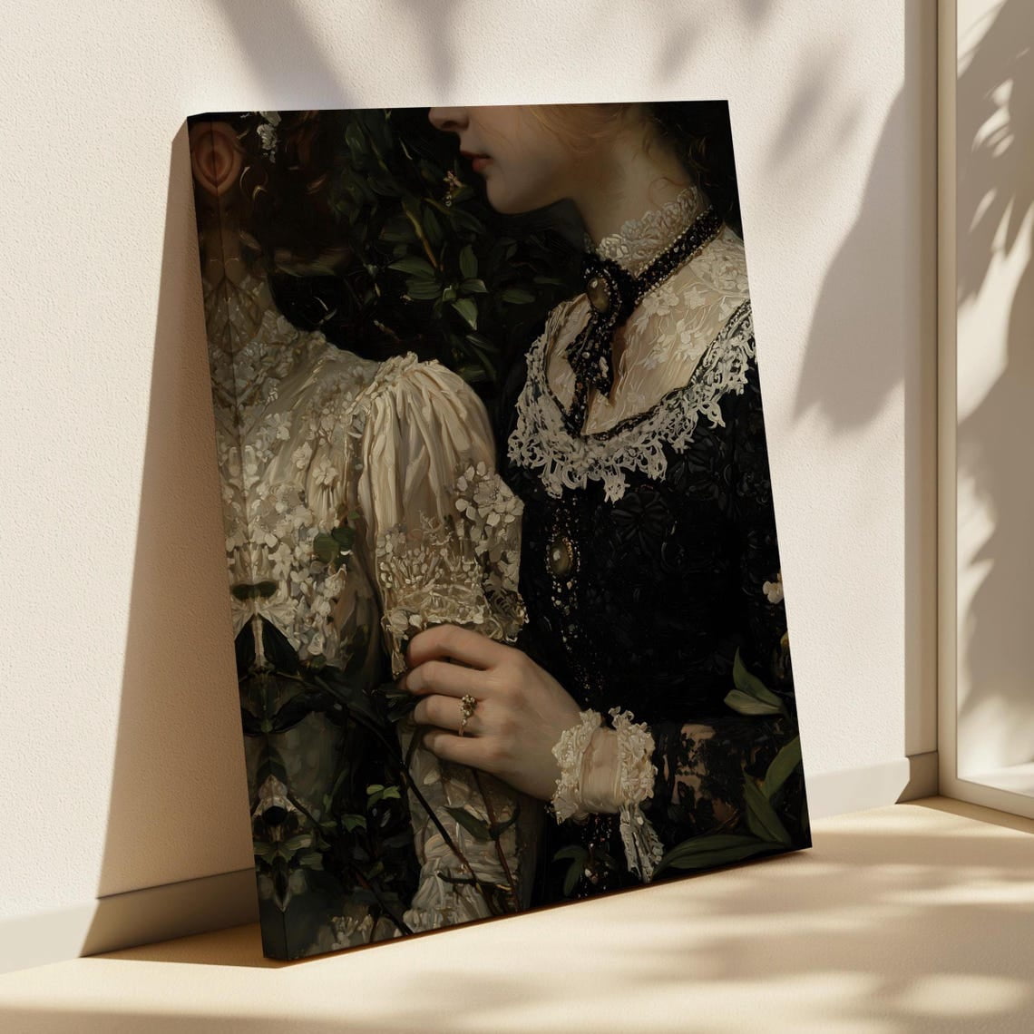 Victorian Secret Garden Wrap – Romantic Gothic Art Print Of Women In ...
