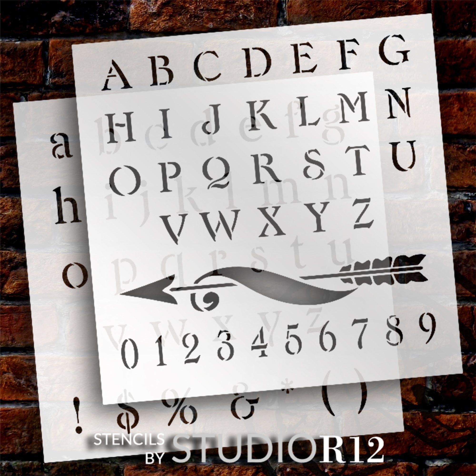 Victorian Serif Full Alphabet Stencils by StudioR12 Lettering Stencil ...