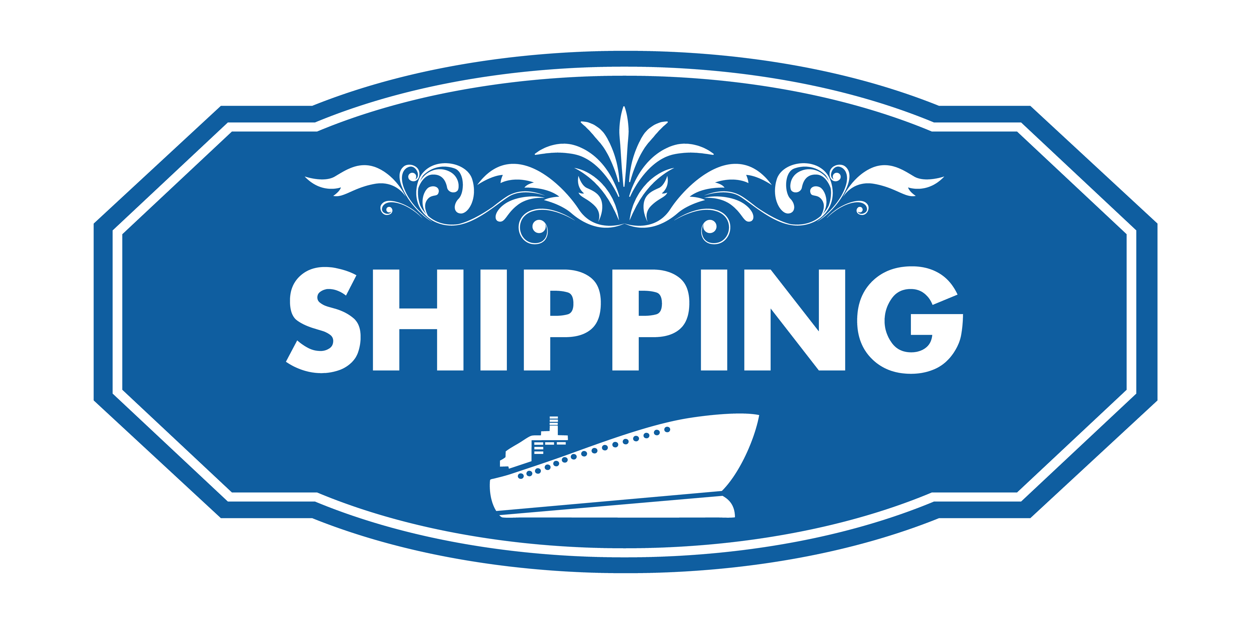 Victorian Shipping Sign (Blue) - Large - Walmart.com