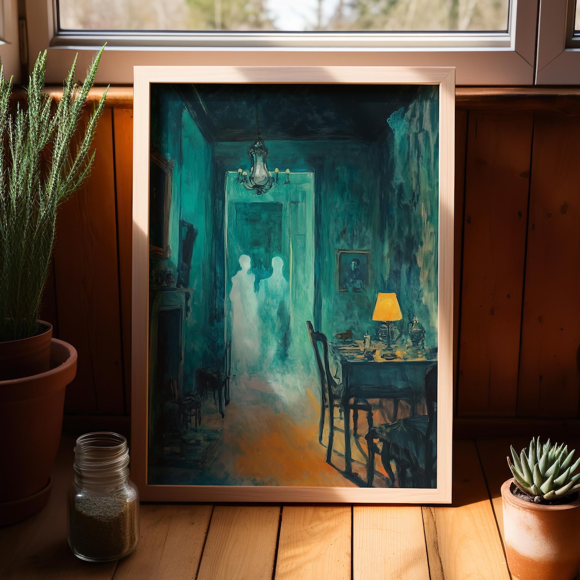 Victorian Spectral Figures Impressionism Ghost Painting Poster Or Print ...
