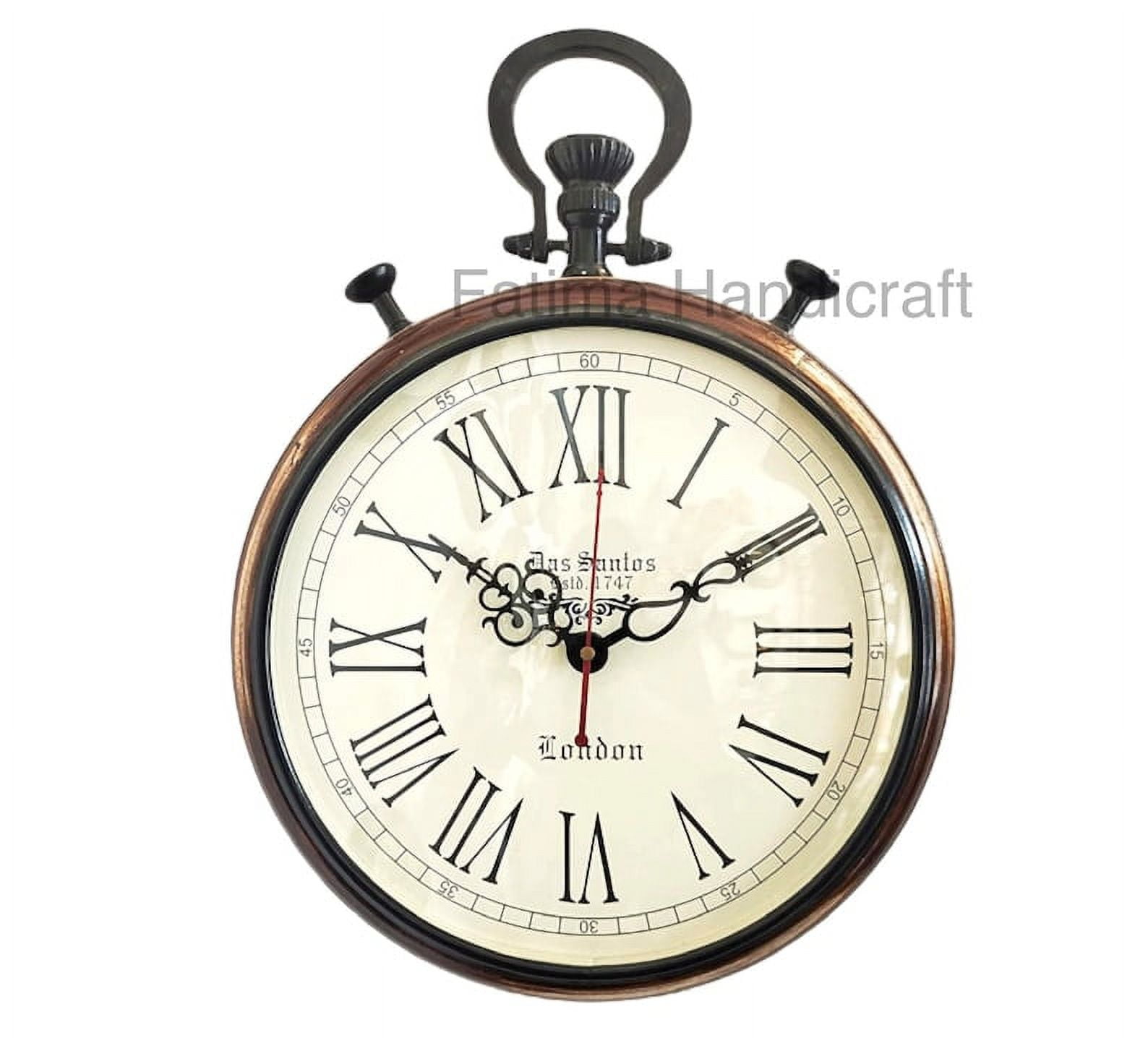 Victorian Station Wall Clock,Antique Finish Wooden Wall Clock For Home ...