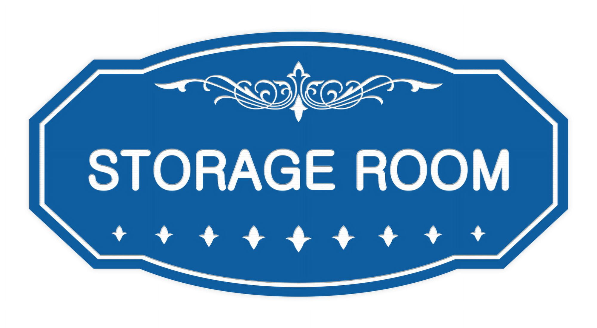 Victorian Storage Room Sign (Blue) - Large 5" X 10" - Walmart.com